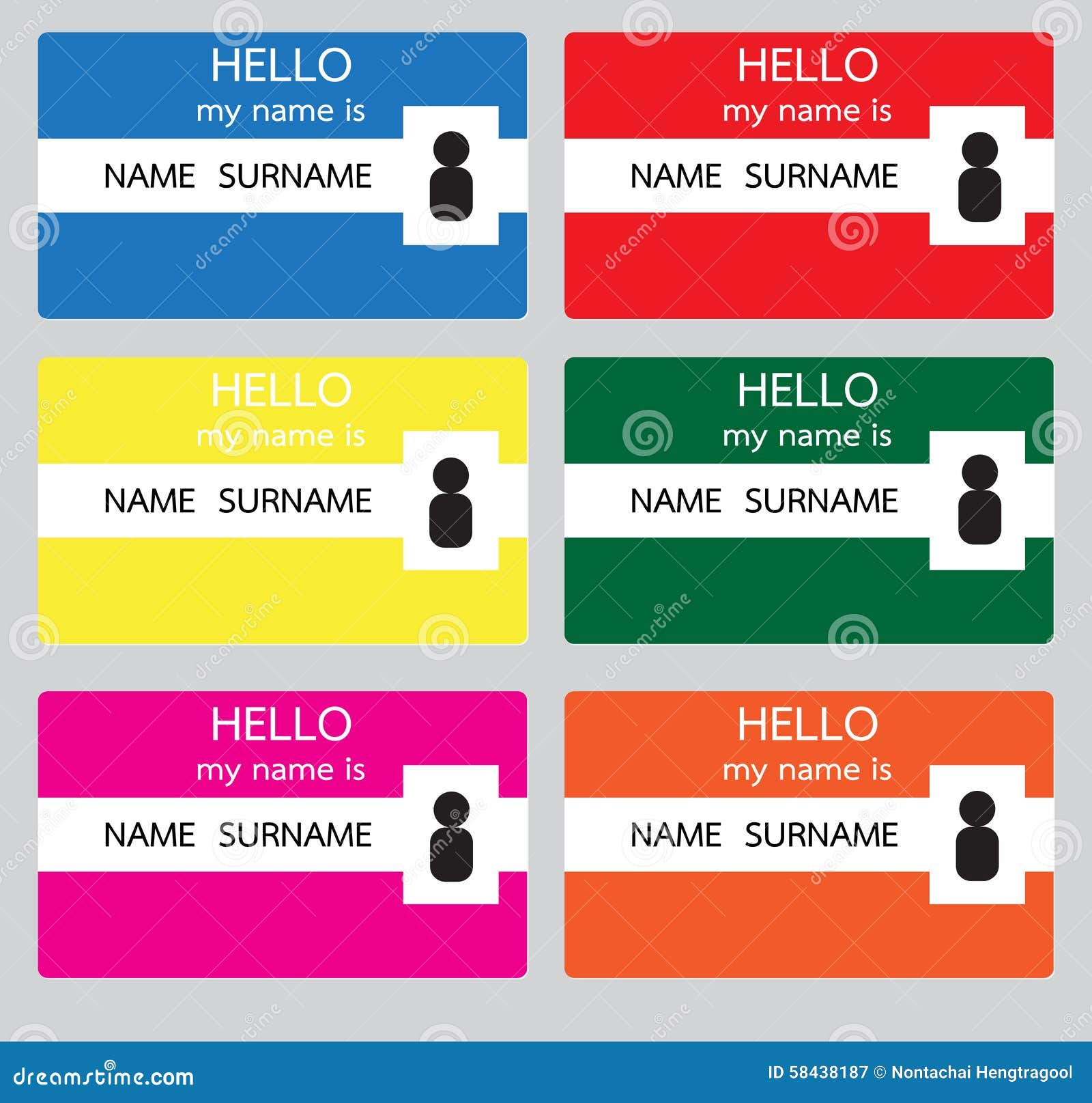 Name tag from vector stock vector. Illustration of label - 58438187