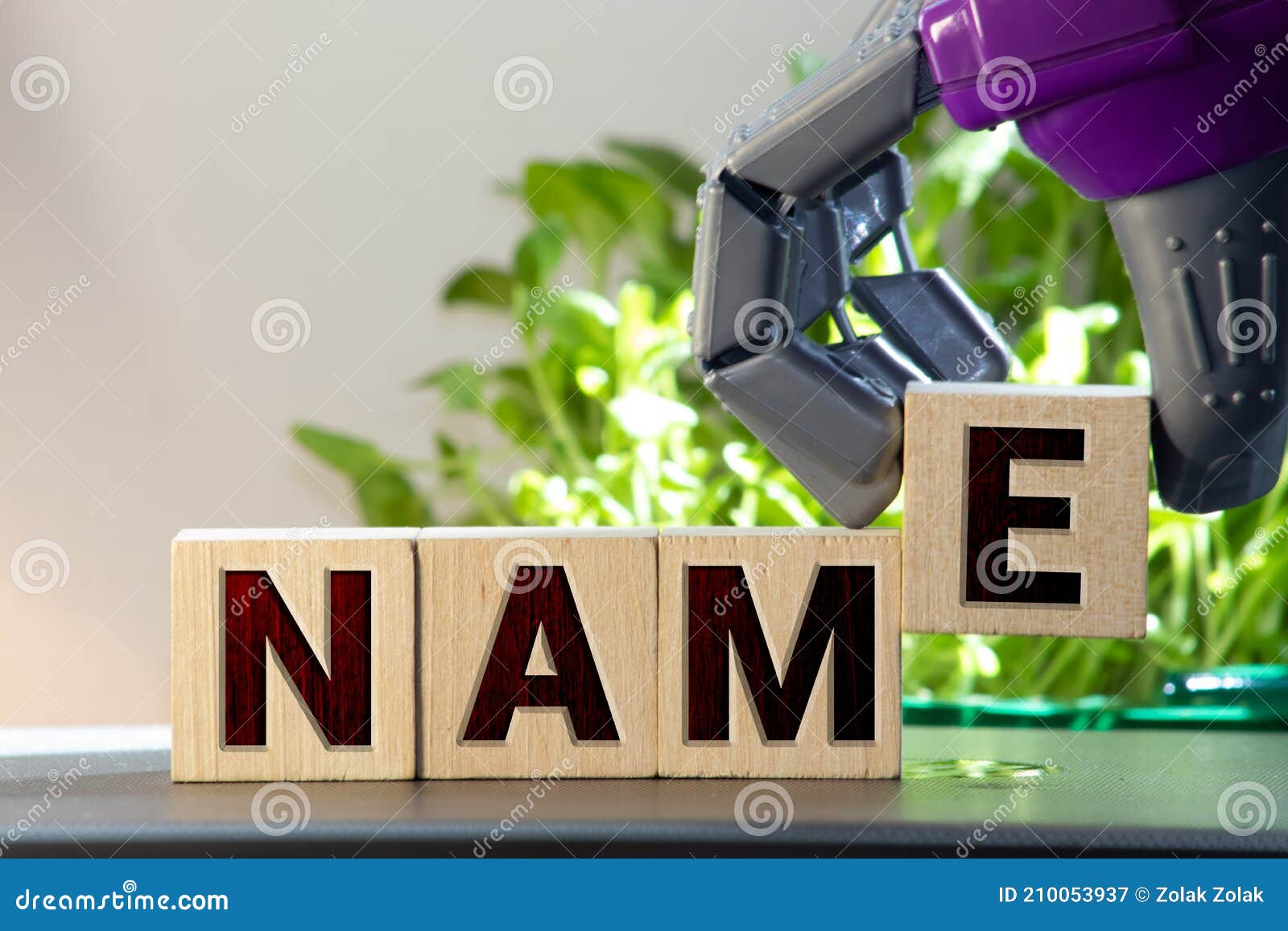 NAME Word Made with Building Blocks Stock Image - Image of technology ...