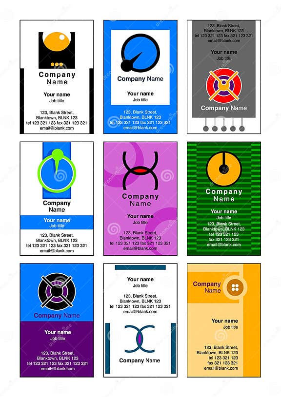 Namecards E Insignias Del Vector Ilustración del Vector - Ilustración ...