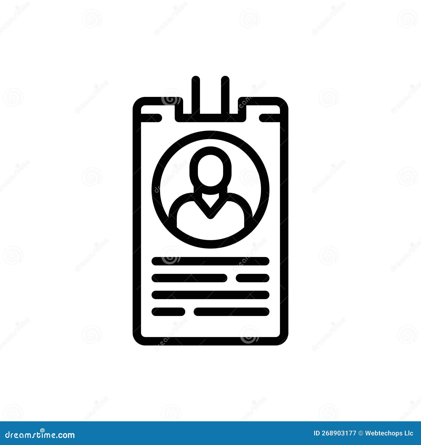 Black Line Icon for Named, Enrolled and Nominated Stock Vector ...