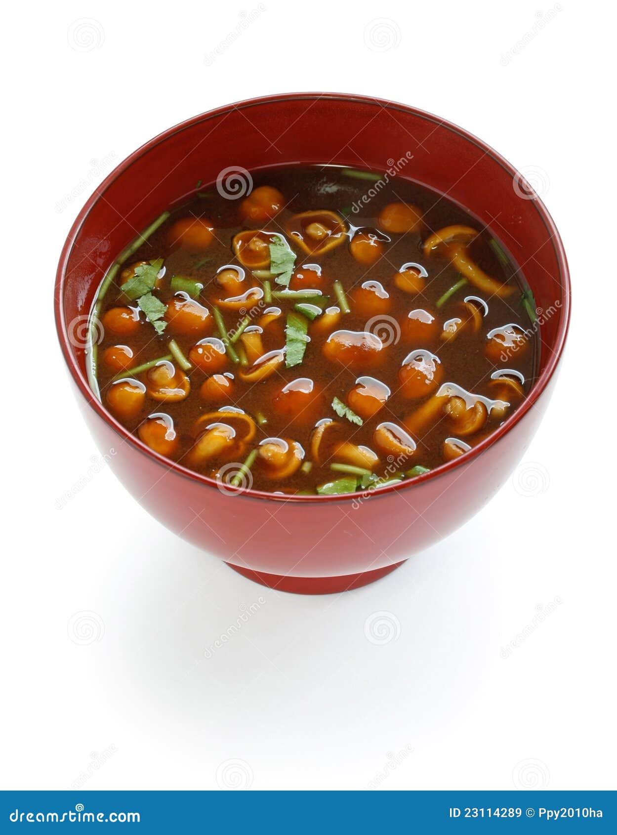 Nameko mushrooms miso soup stock image. Image of broth - 23114289