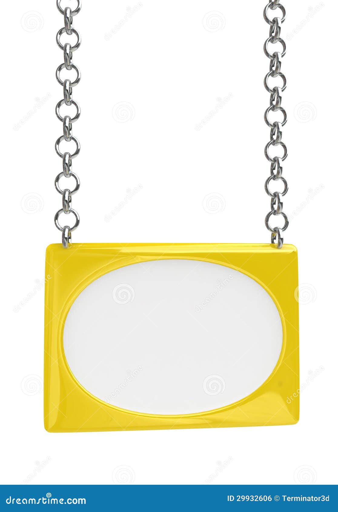 Nameplate on the chains stock illustration. Illustration of element ...