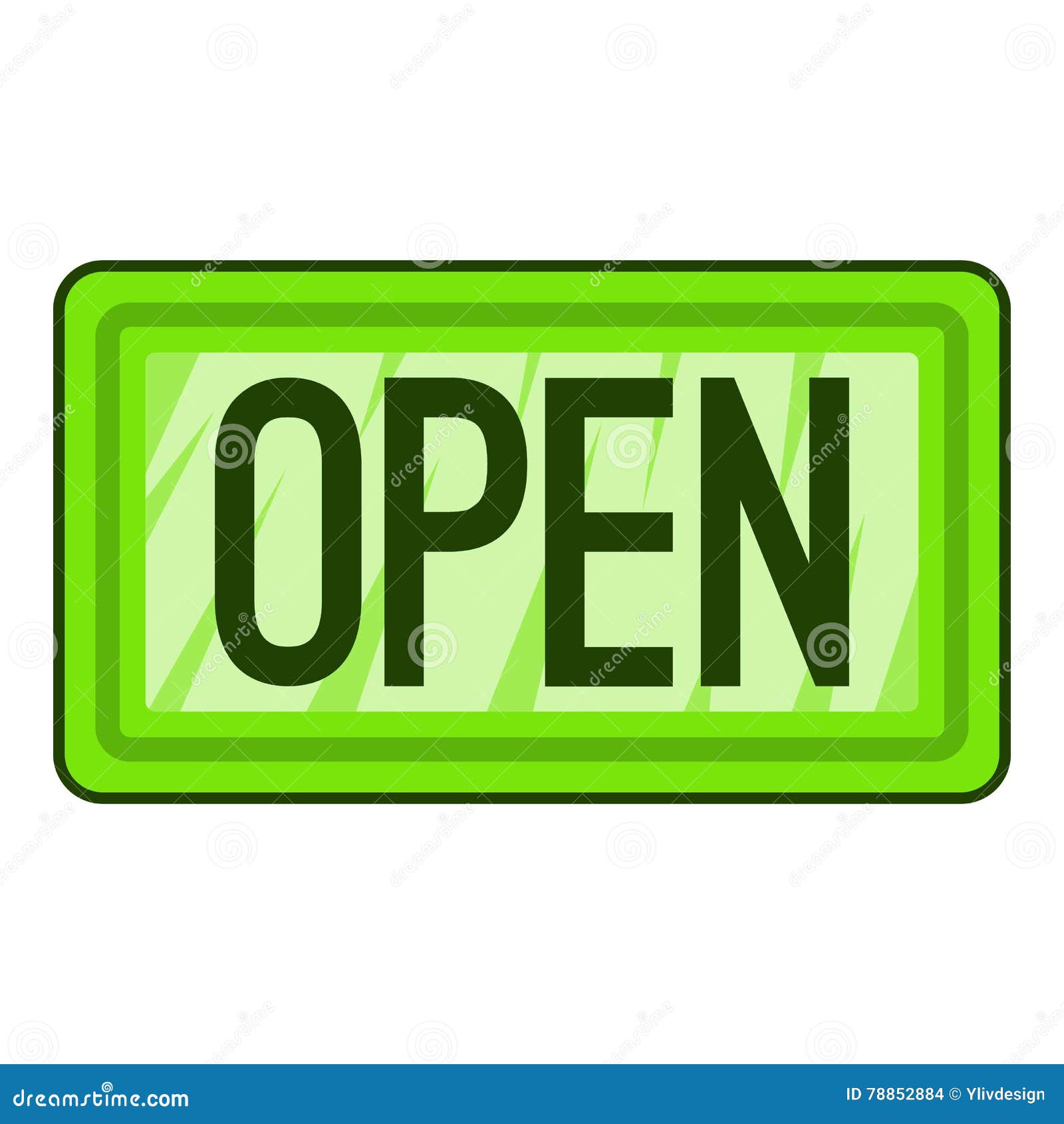 Nameplate Open Icon, Flat Style Stock Vector - Illustration of vector ...