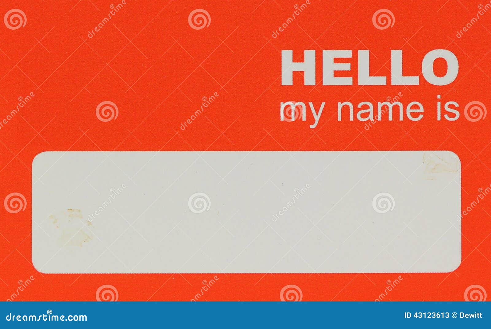 Nametag Stock Photo - Image: 43123613
