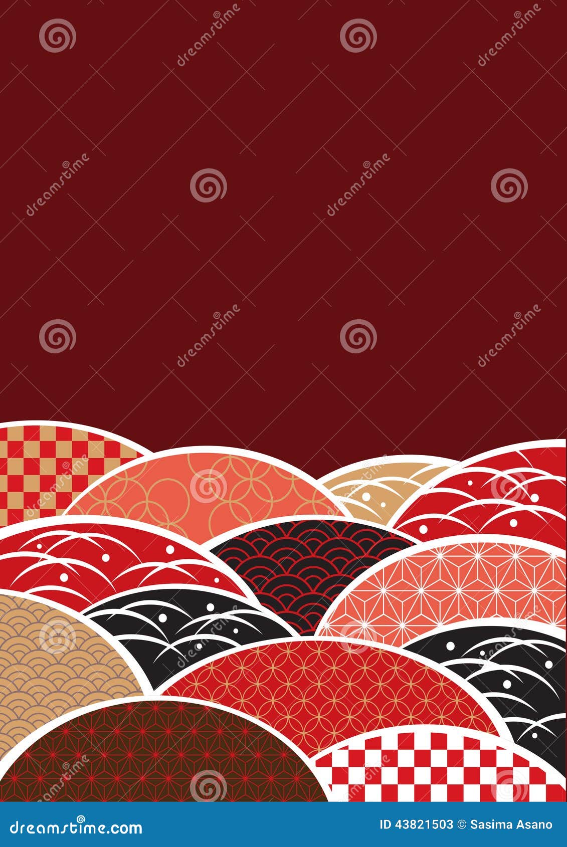 Nami stock illustration. Illustration of pattern, japanese - 43821503