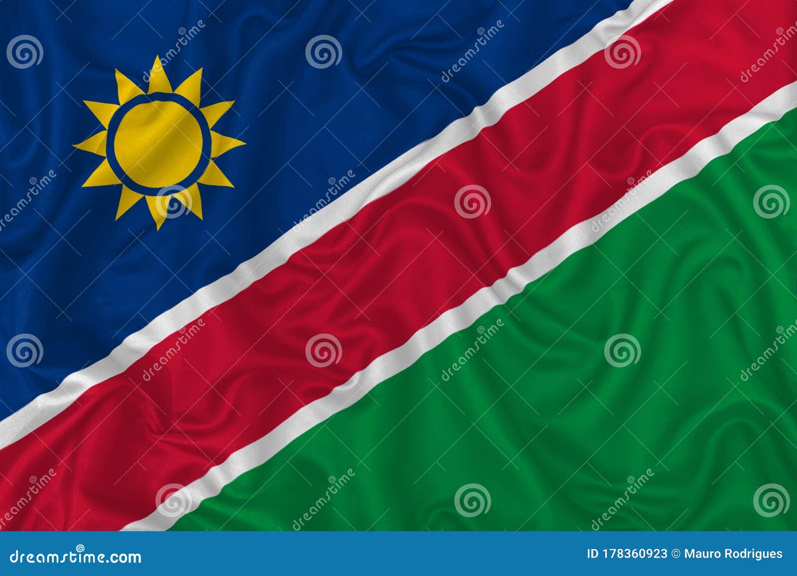 Namibia country flag stock illustration. Illustration of native - 178360923