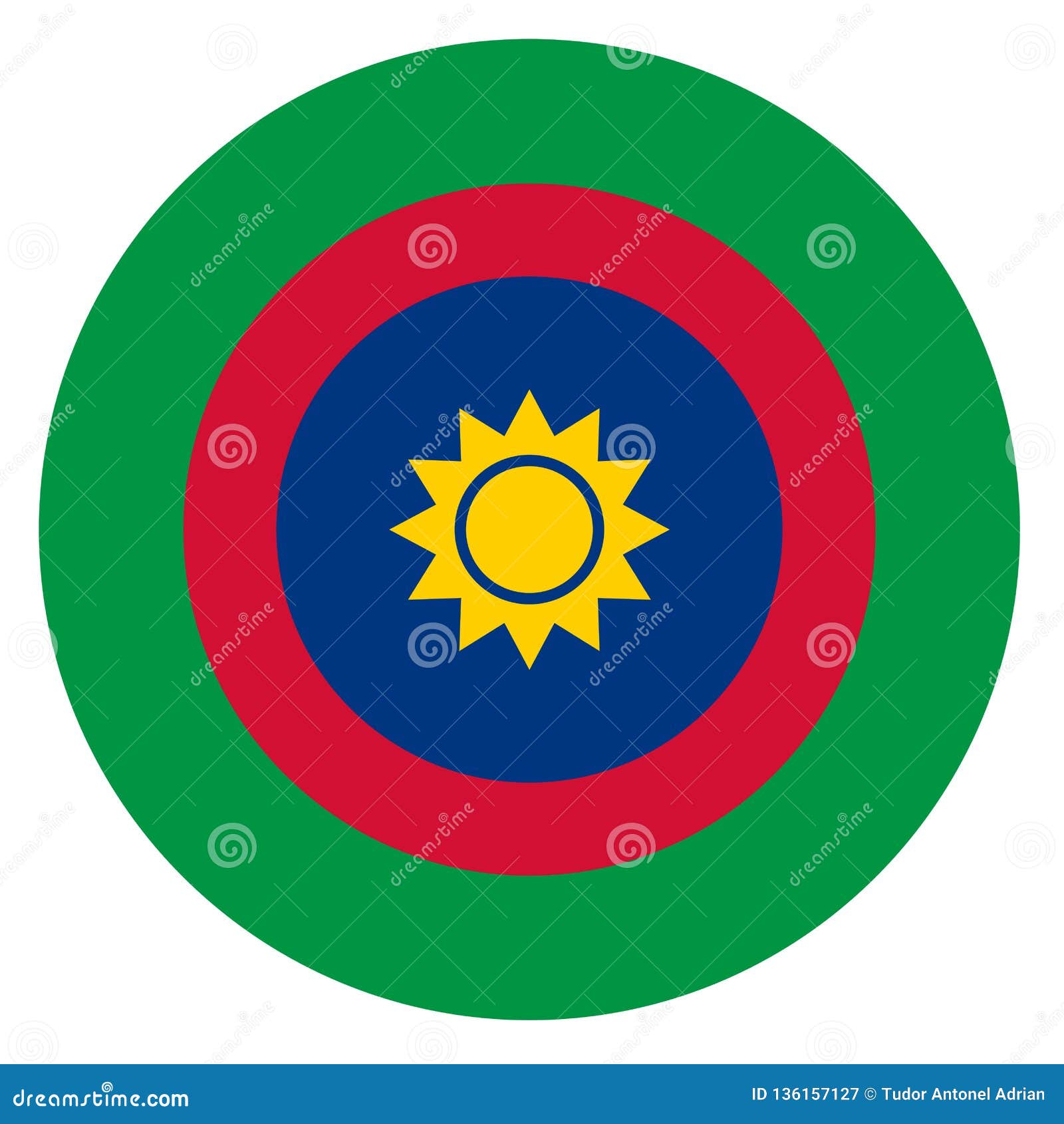 Namibia country roundel stock illustration. Illustration of flag ...