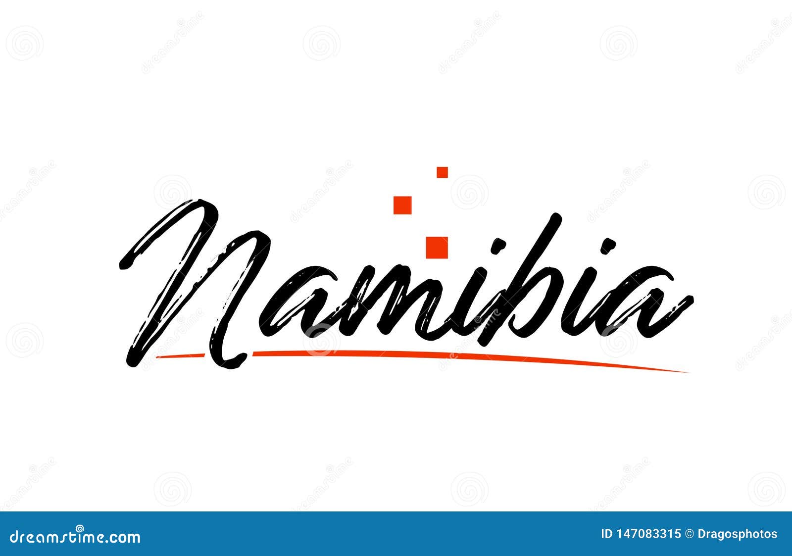 Namibia Country Typography Word Text for Logo Icon Design Stock ...