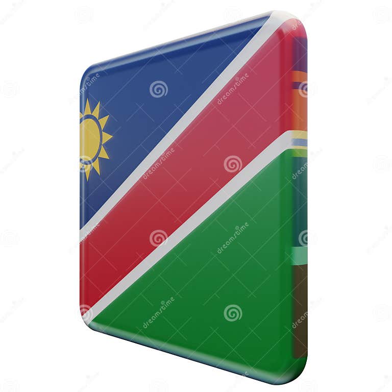 Namibia 3D flag stock illustration. Illustration of glass - 254990670