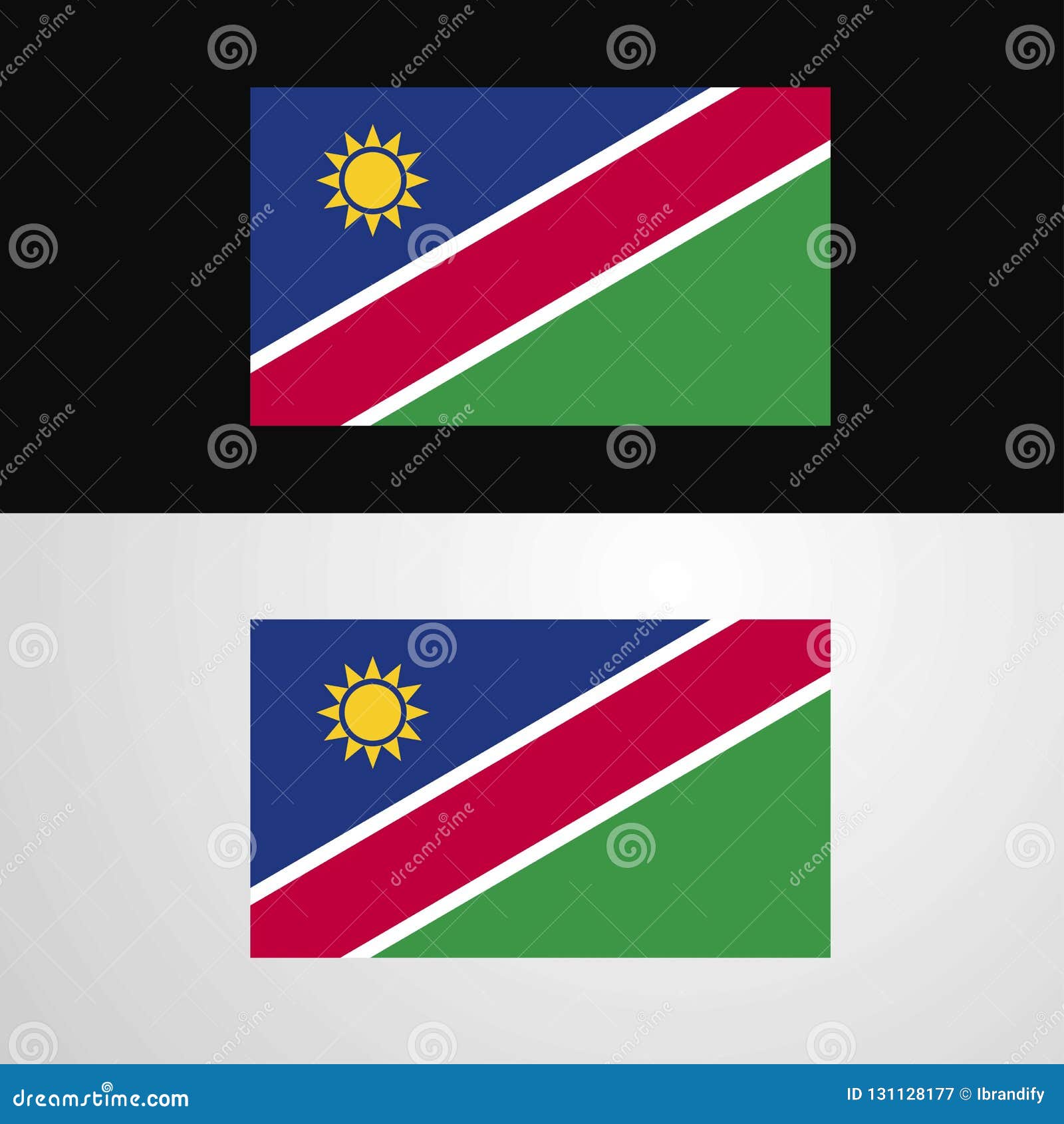 Namibia Flag banner design stock vector. Illustration of object - 131128177