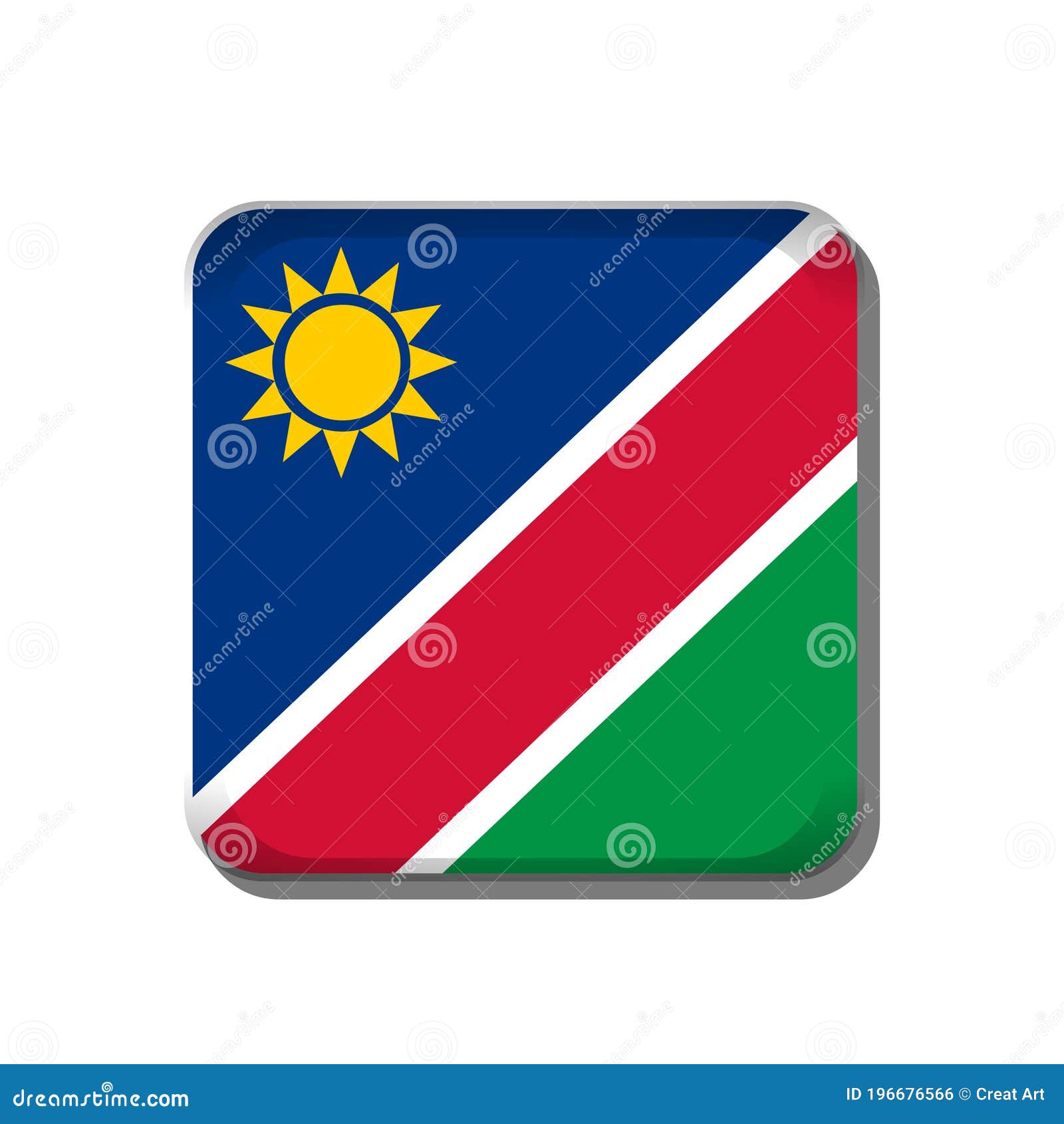 Namibia Flag. National Patriotic Symbol In Official Country Colors ...
