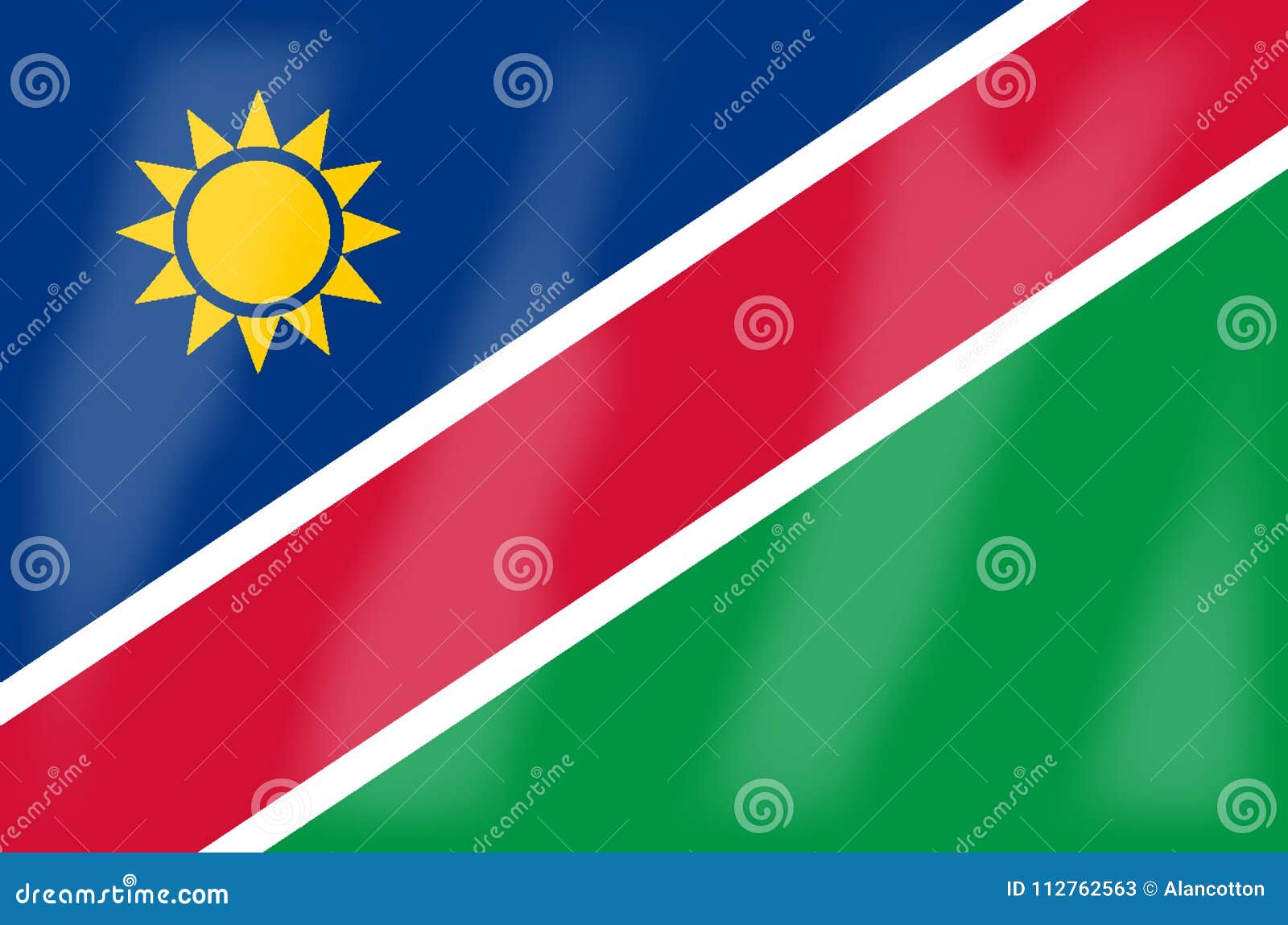 Namibia Flag stock vector. Illustration of country, african - 112762563