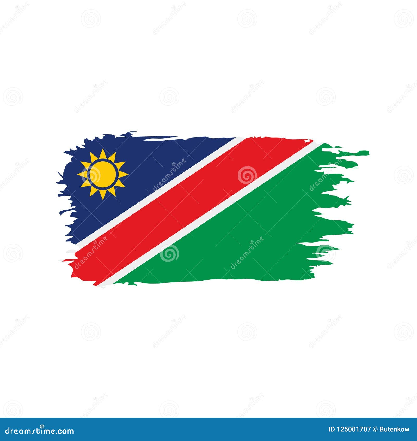Namibia Flag, Vector Illustration Stock Illustration - Illustration of ...
