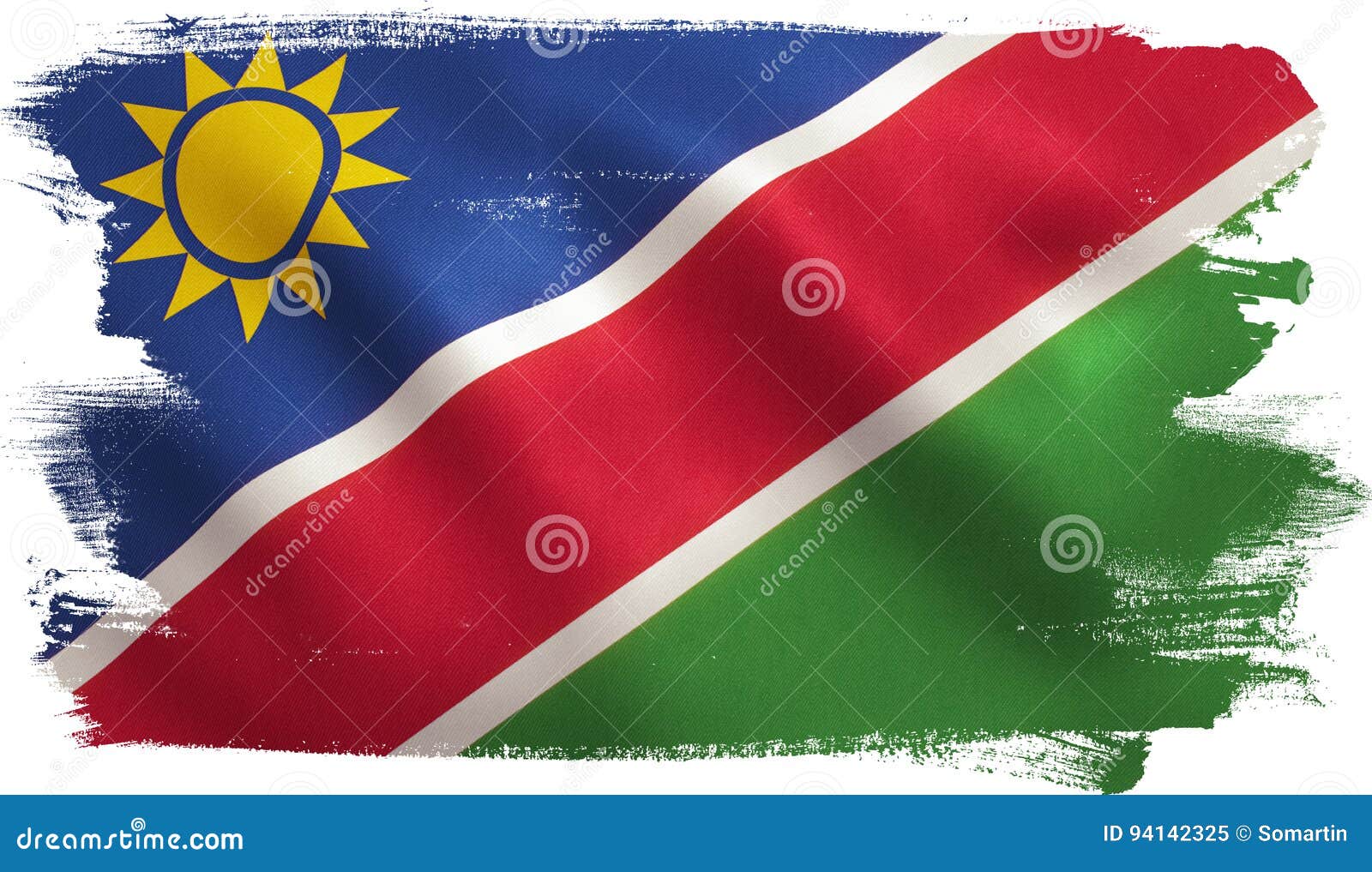 Namibia-Flagge stock abbildung. Illustration von markierungsfahne ...