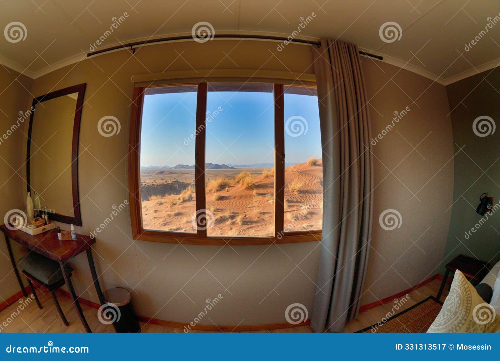 Namibia Hotel Room with Window Frame Landscape Editorial Photography ...