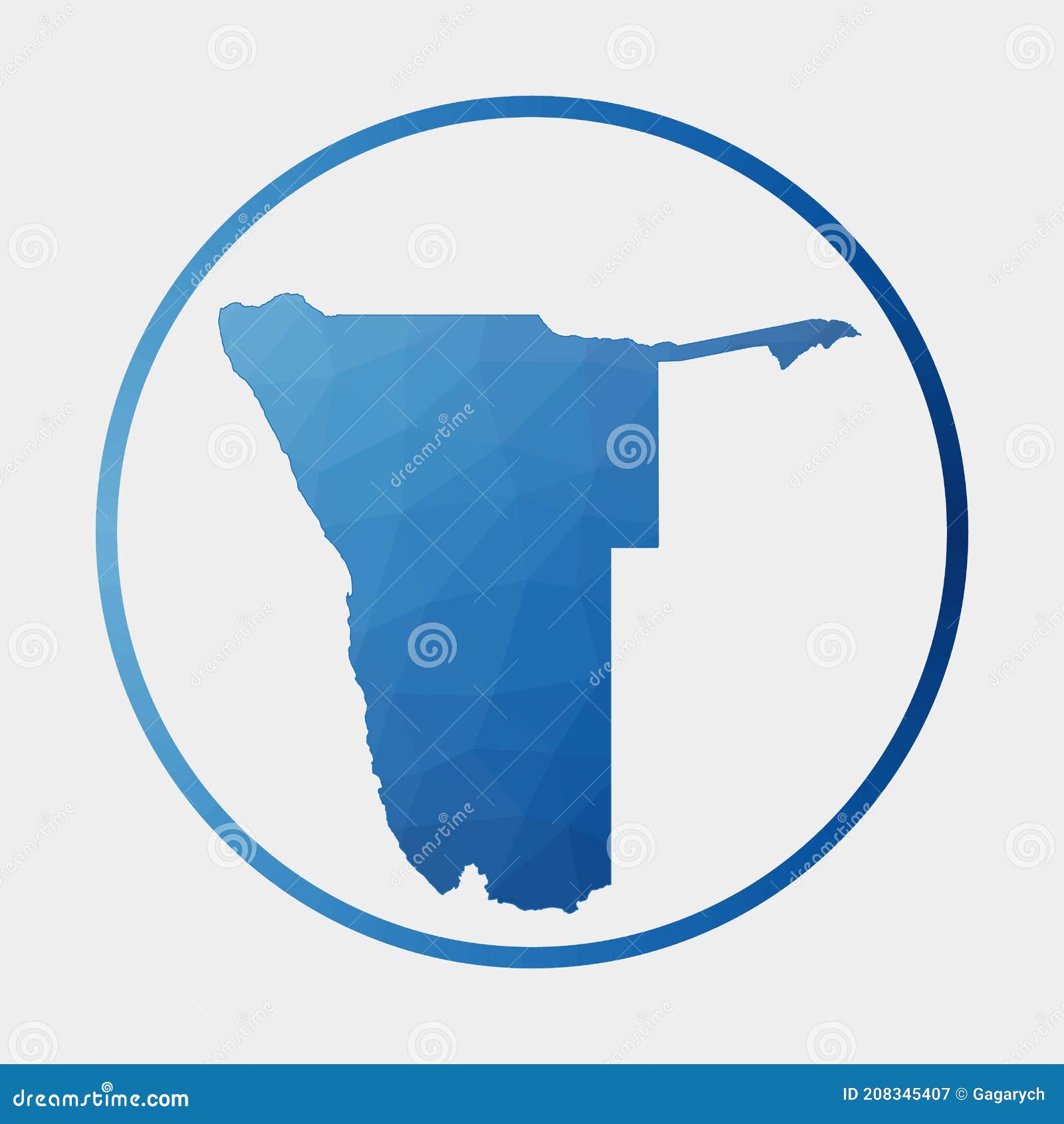 Namibian Low Poly Regions. Cartoon Vector | CartoonDealer.com #188493871