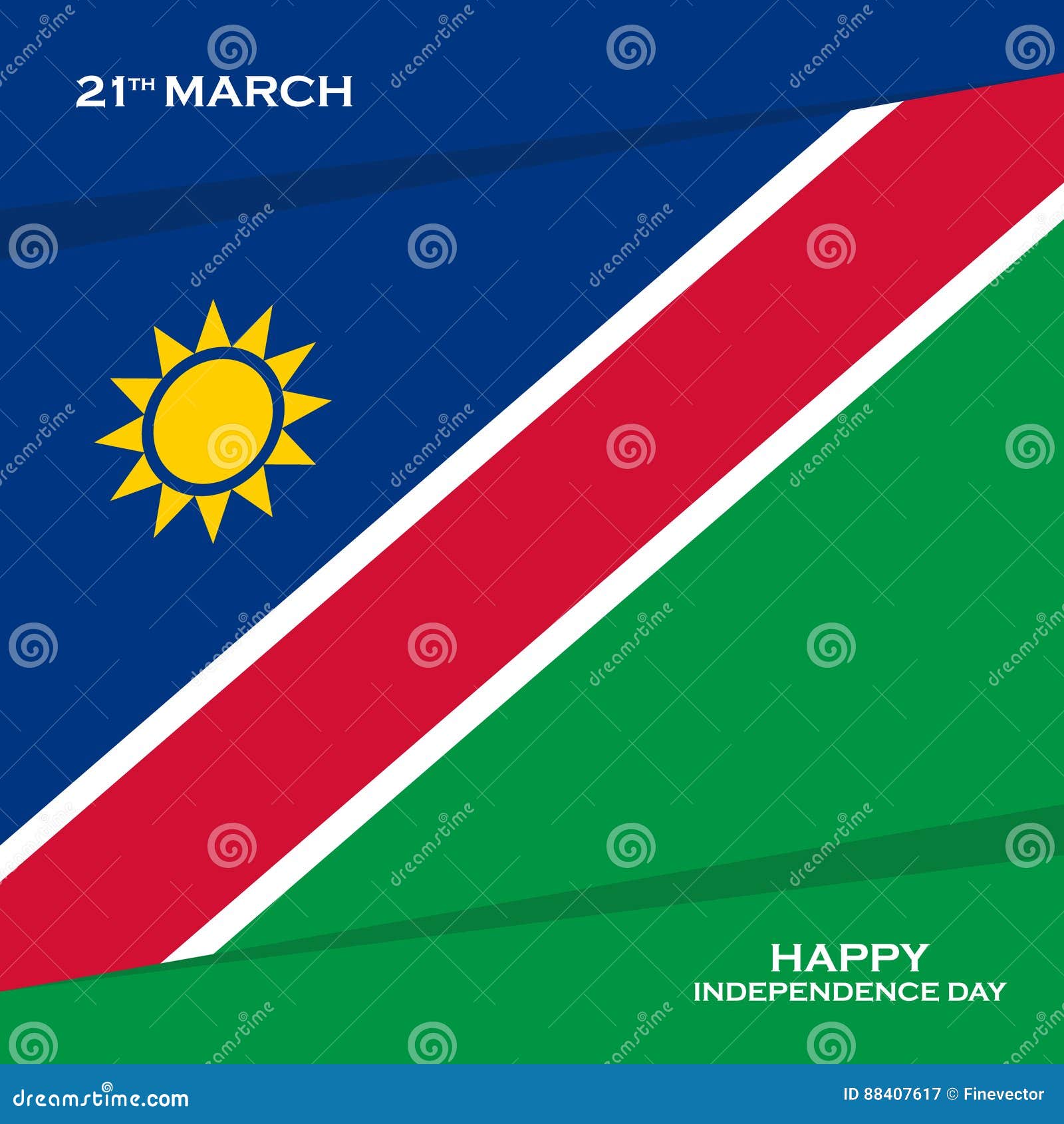 Namibia Independence Day, 21 March Greeting Card. Stock Vector ...