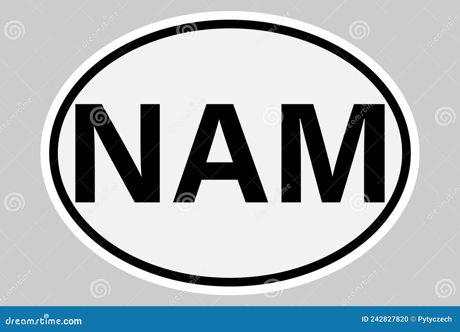 Namibia International Vehicle Registration Code Stock Vector ...