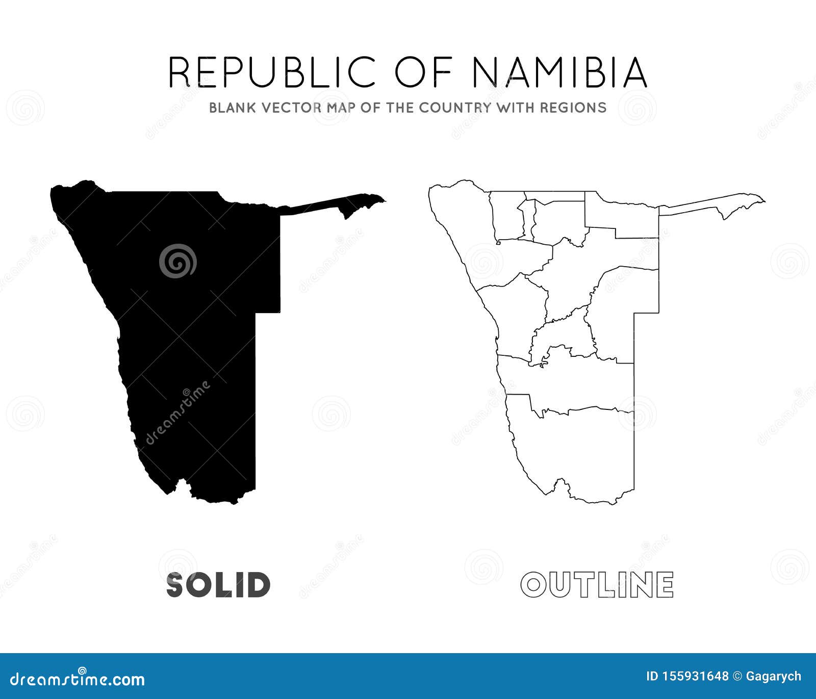 Namibia map. stock vector. Illustration of national - 155931648