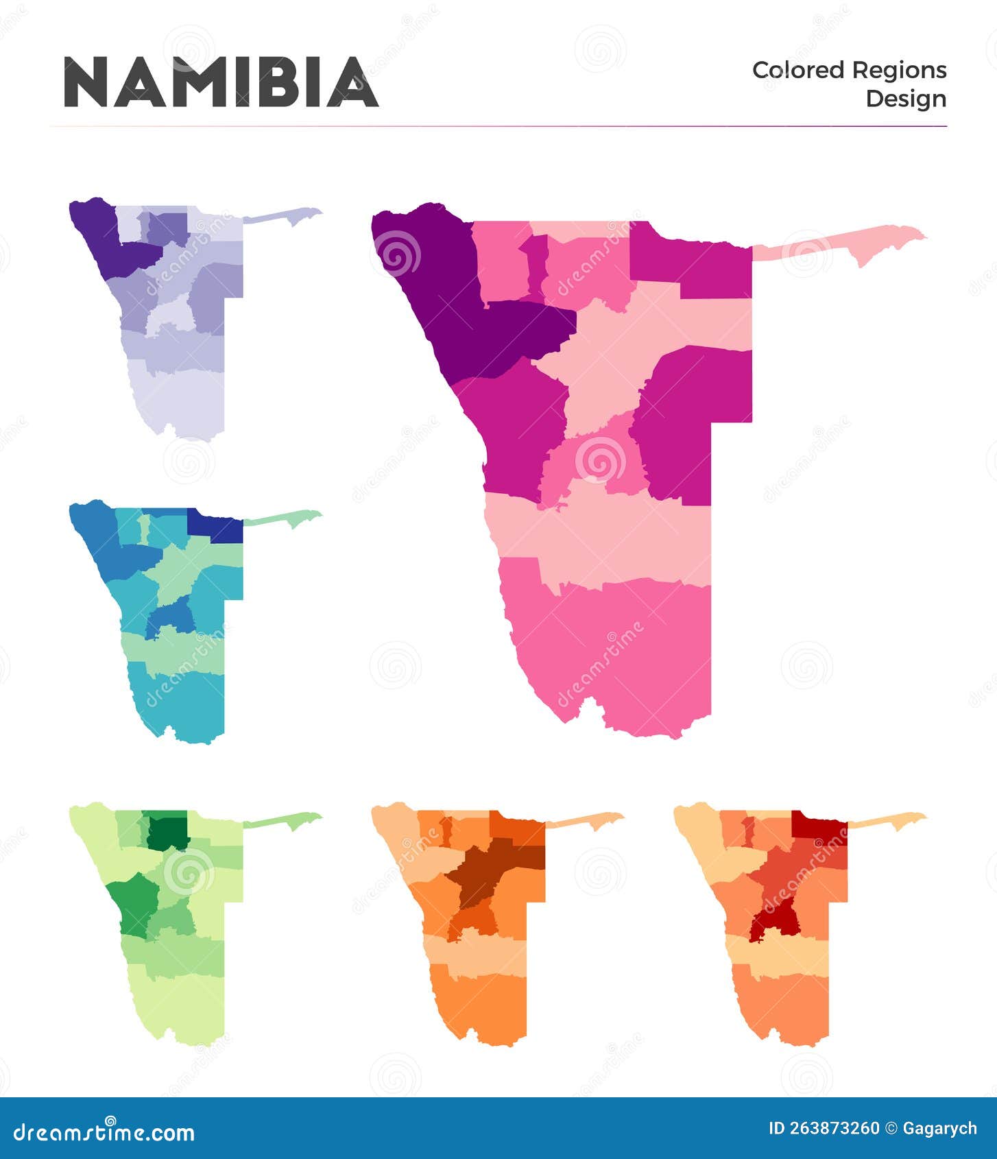 Namibia map collection. stock vector. Illustration of politics - 263873260