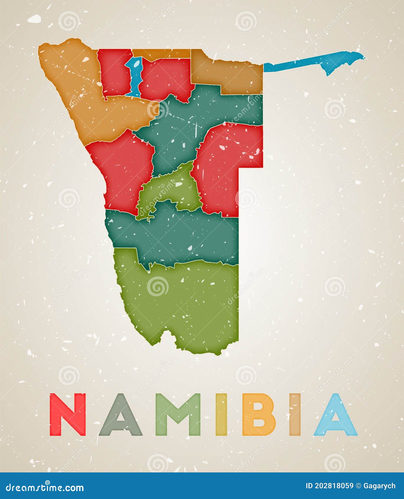 Namibia map. stock vector. Illustration of high, southern - 202818059