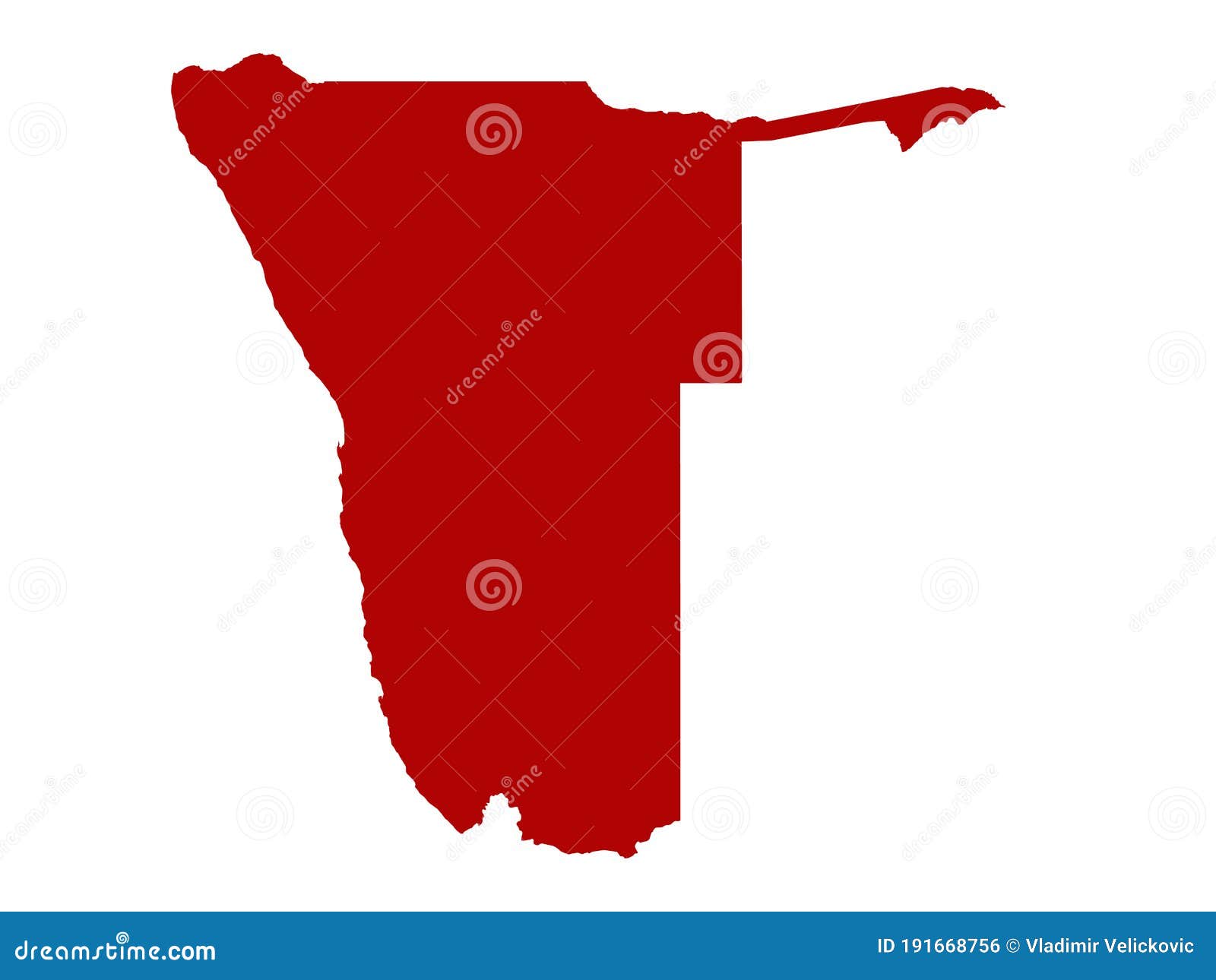 Namibia Map - State of the Republic of Namibia Stock Illustration ...