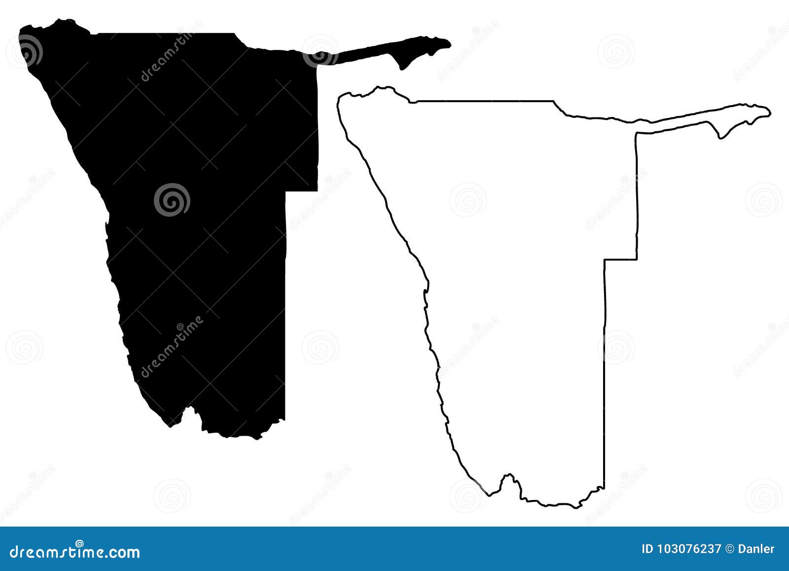 Namibia map vector stock vector. Illustration of geography - 103076237