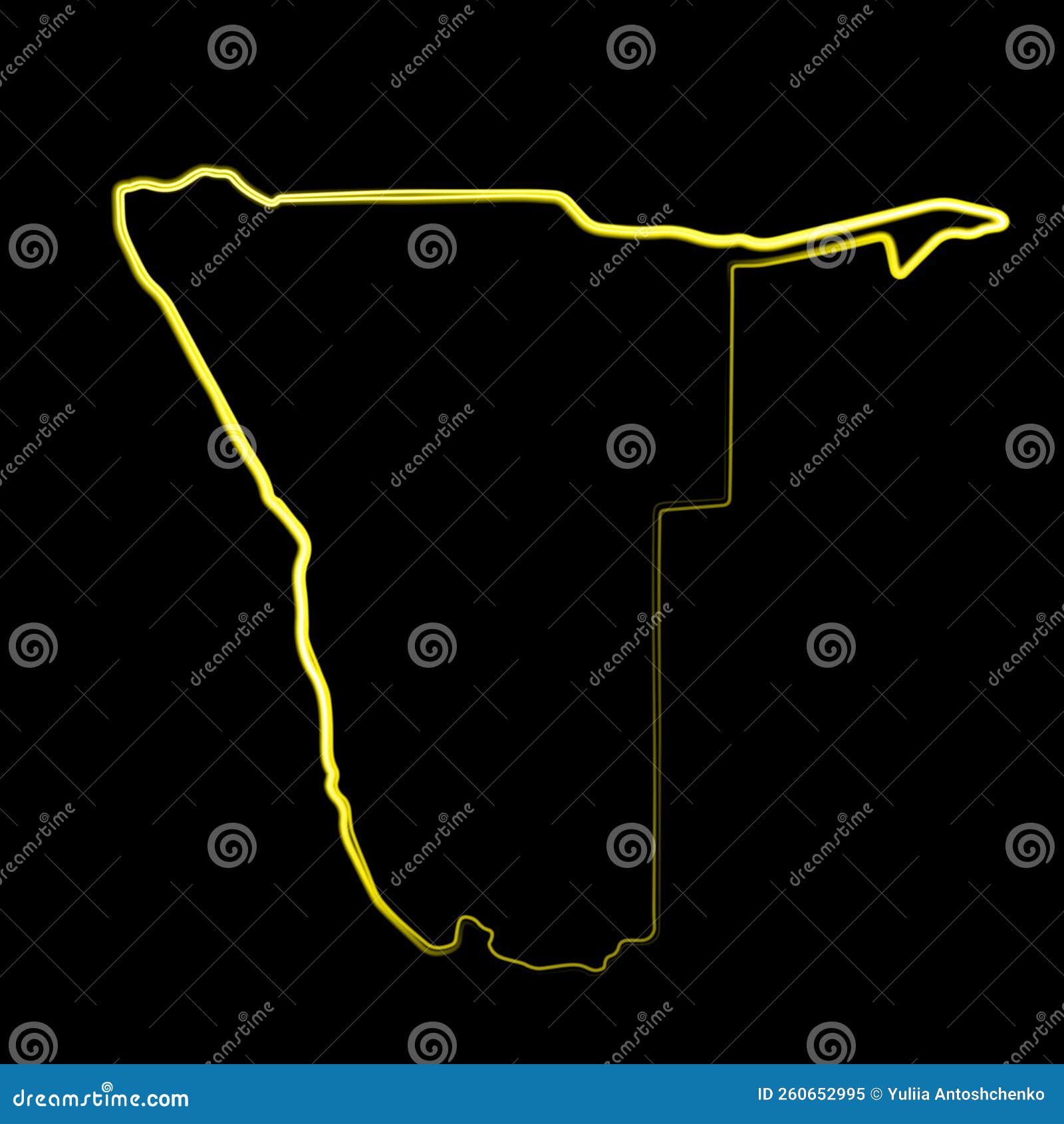Namibia Map. Cartoon Vector | CartoonDealer.com #260652995