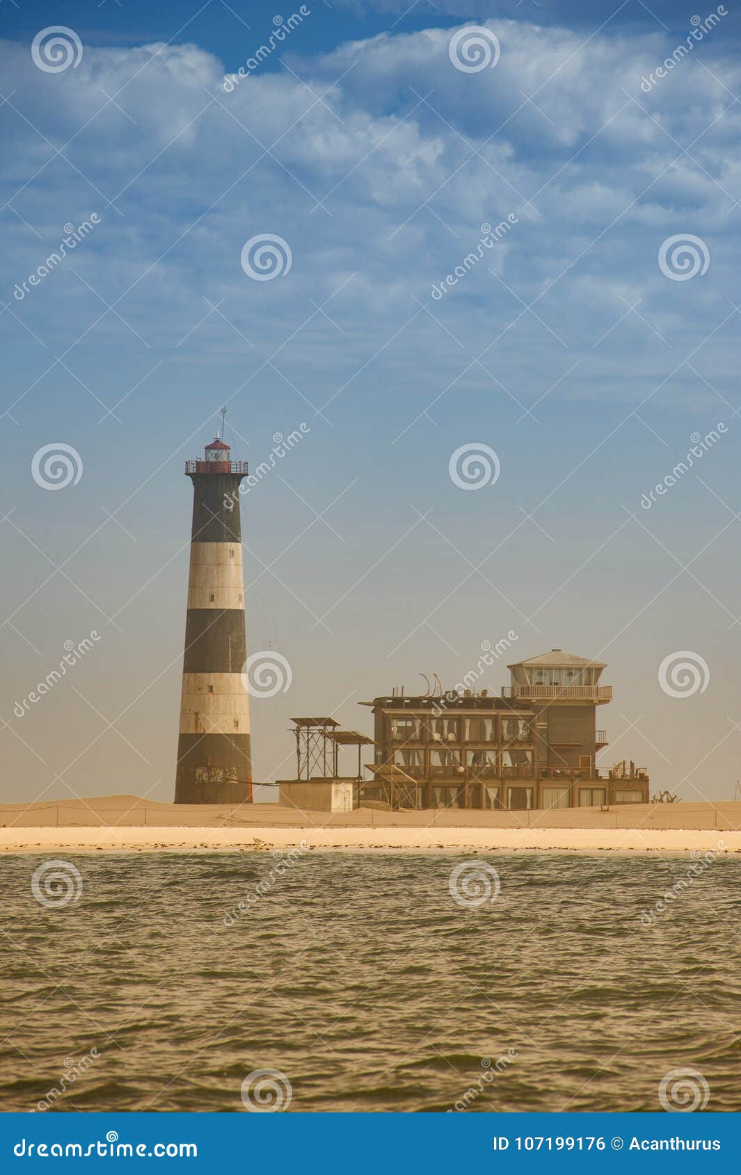 Namibia , ocean lighthouse stock photo. Image of lighthouse - 107199176