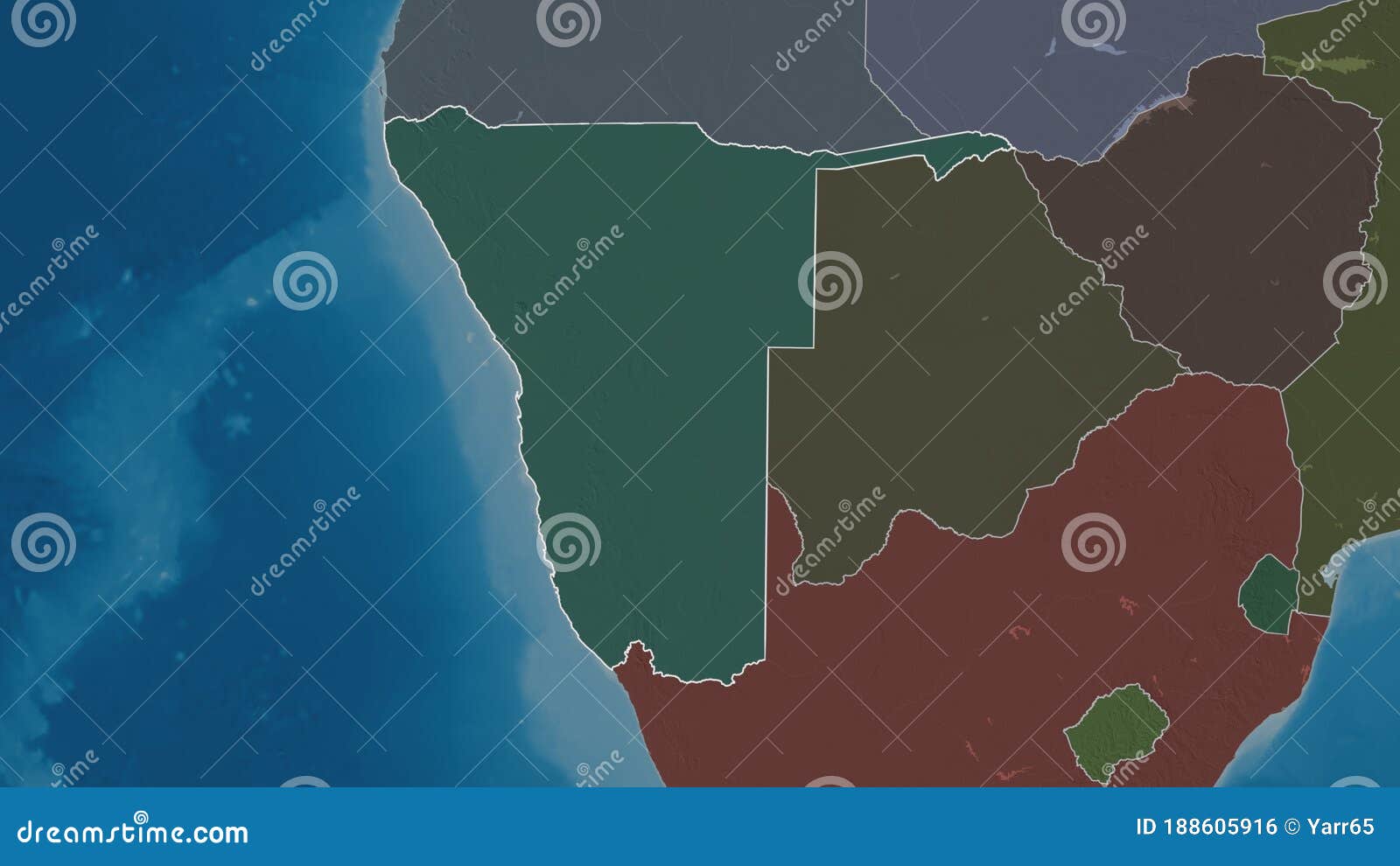 Namibia - Overview. Administrative Stock Illustration - Illustration of ...