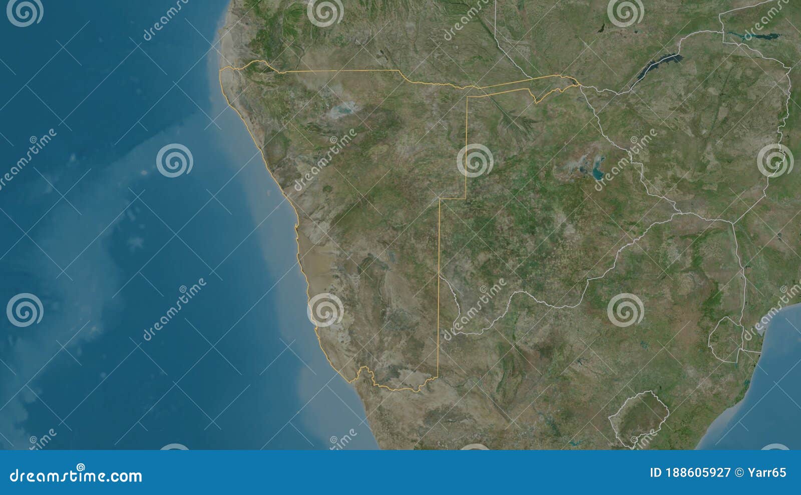 Namibia - Overview. Satellite Stock Illustration - Illustration of ...