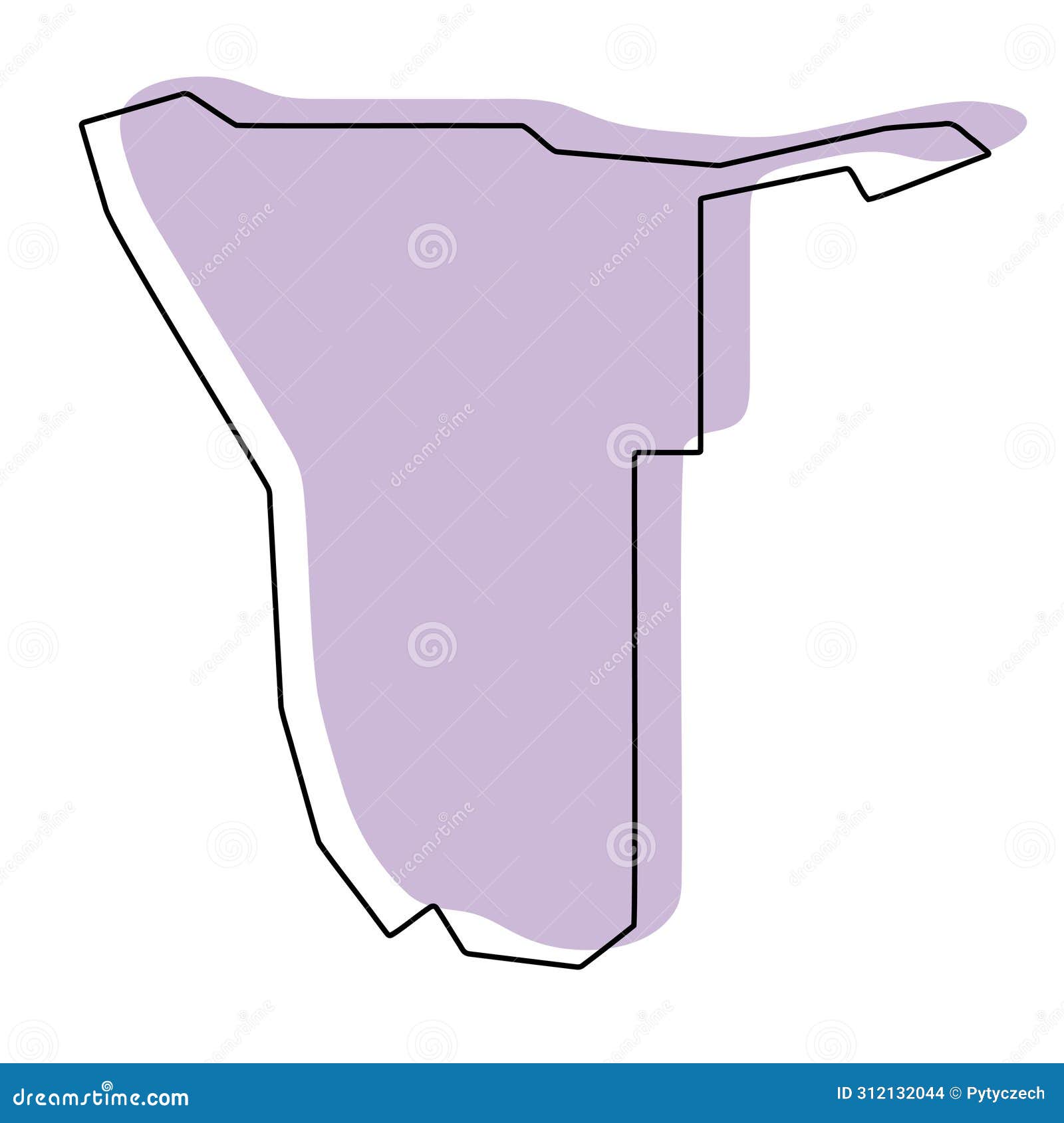 Namibia Simplified Vector Map Stock Photography | CartoonDealer.com ...