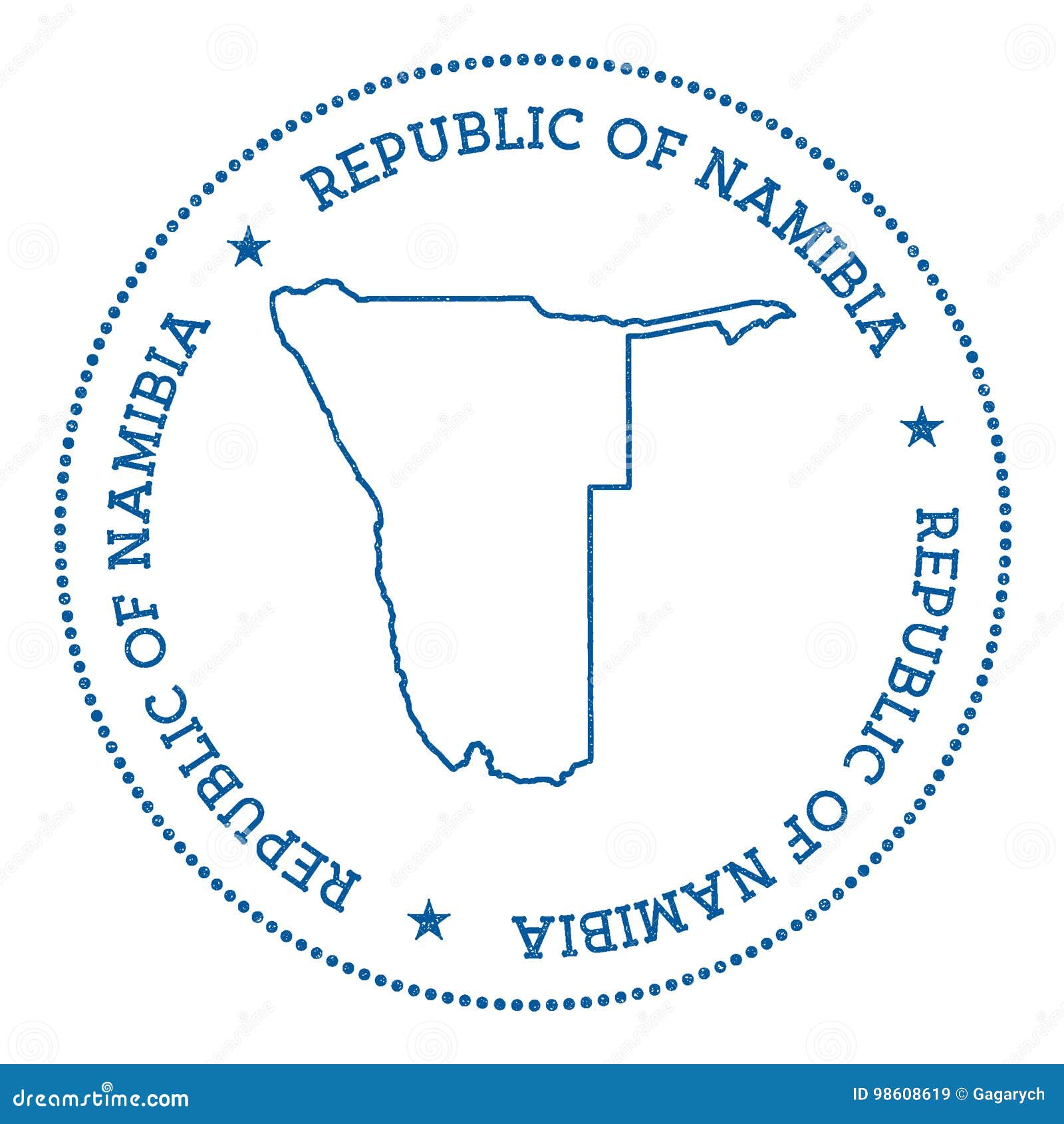 Namibia Vector Map Sticker. Stock Vector - Illustration of africa ...