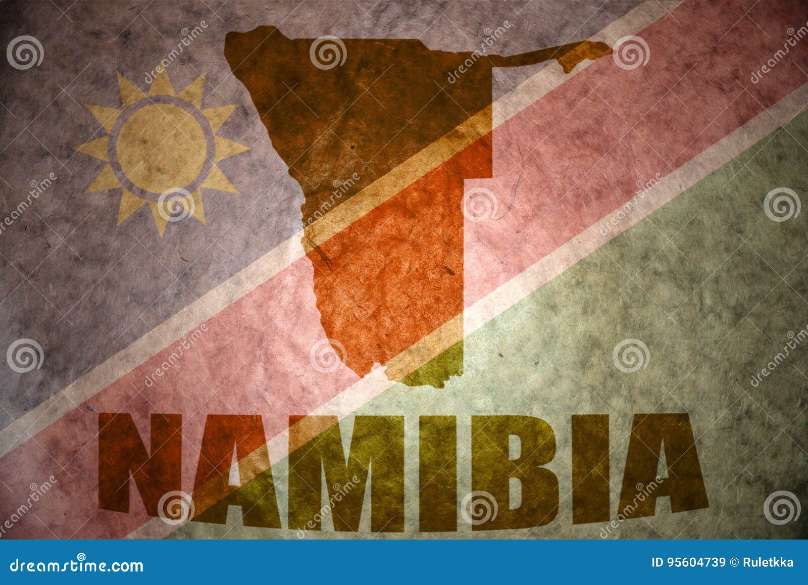 Namibia vintage map stock image. Image of history, capital - 95604739