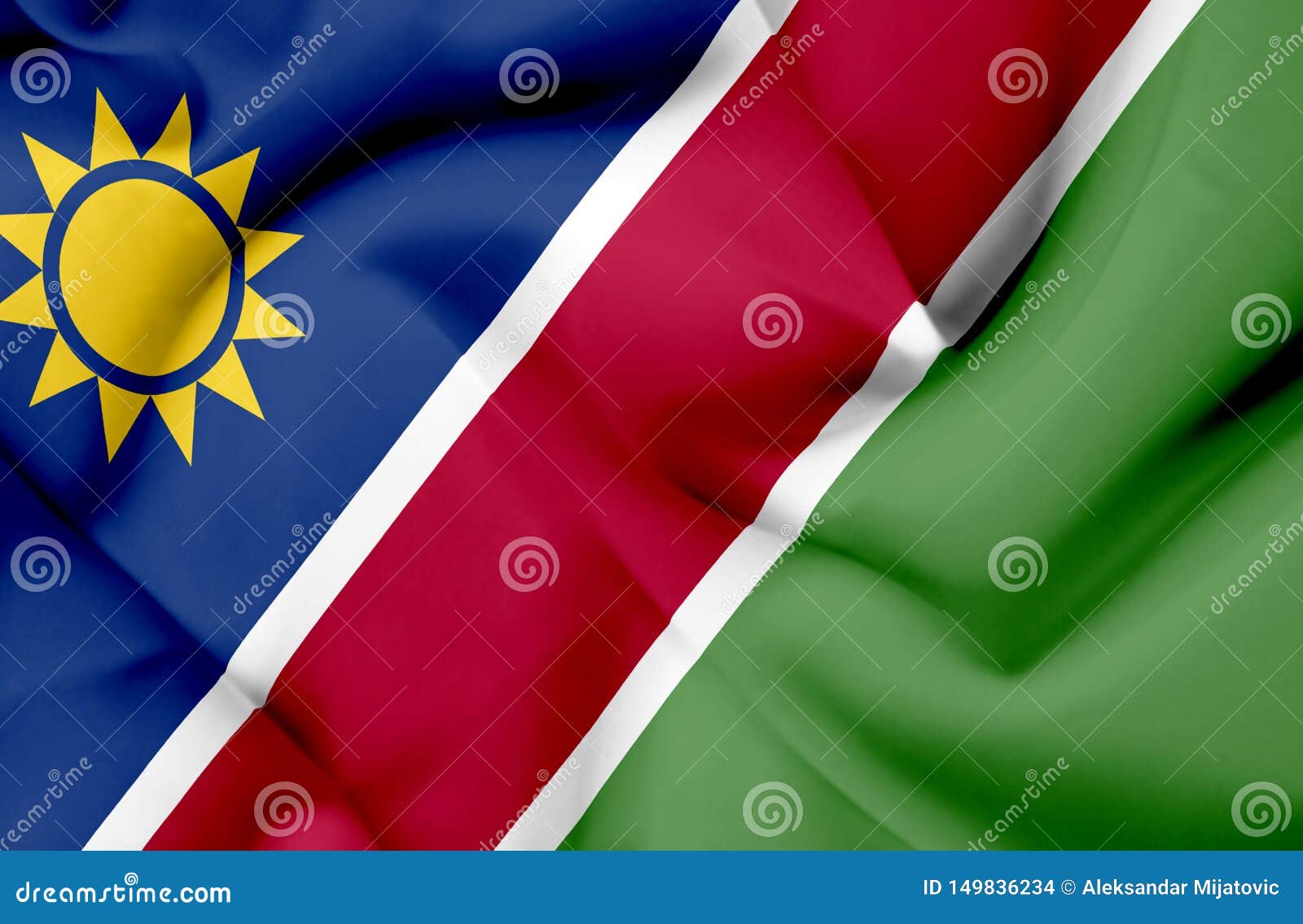 Namibia waving flag stock illustration. Illustration of background ...