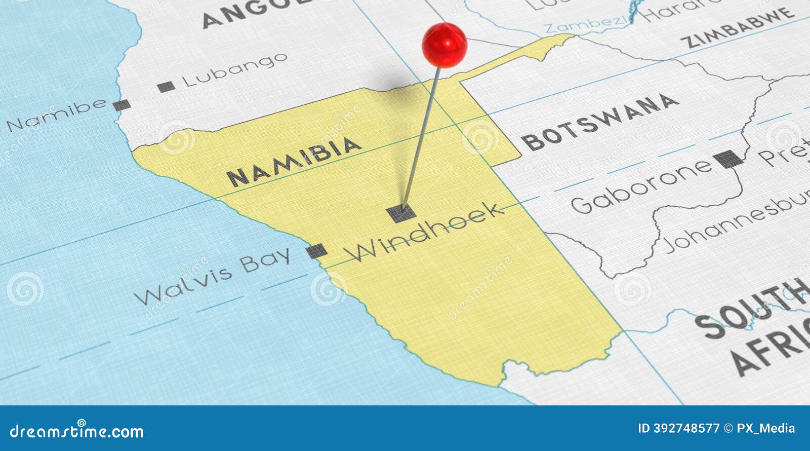 Political Map Of Namibia Isolated On White Background Cartoon Vector ...