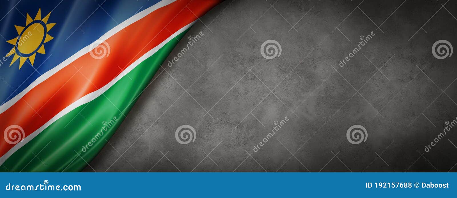 Namibian Flag on Concrete Wall Banner Stock Illustration - Illustration ...