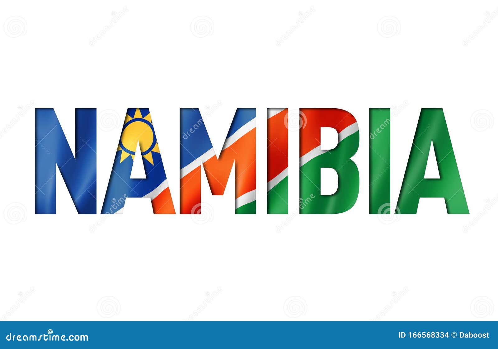 Namibian flag text font stock illustration. Illustration of banner ...