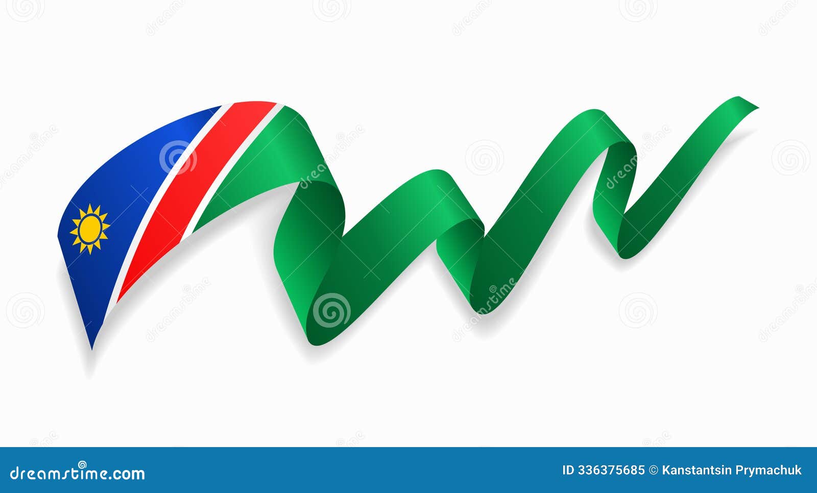 Namibian Flag Wavy Abstract Background. Vector Illustration. Stock ...