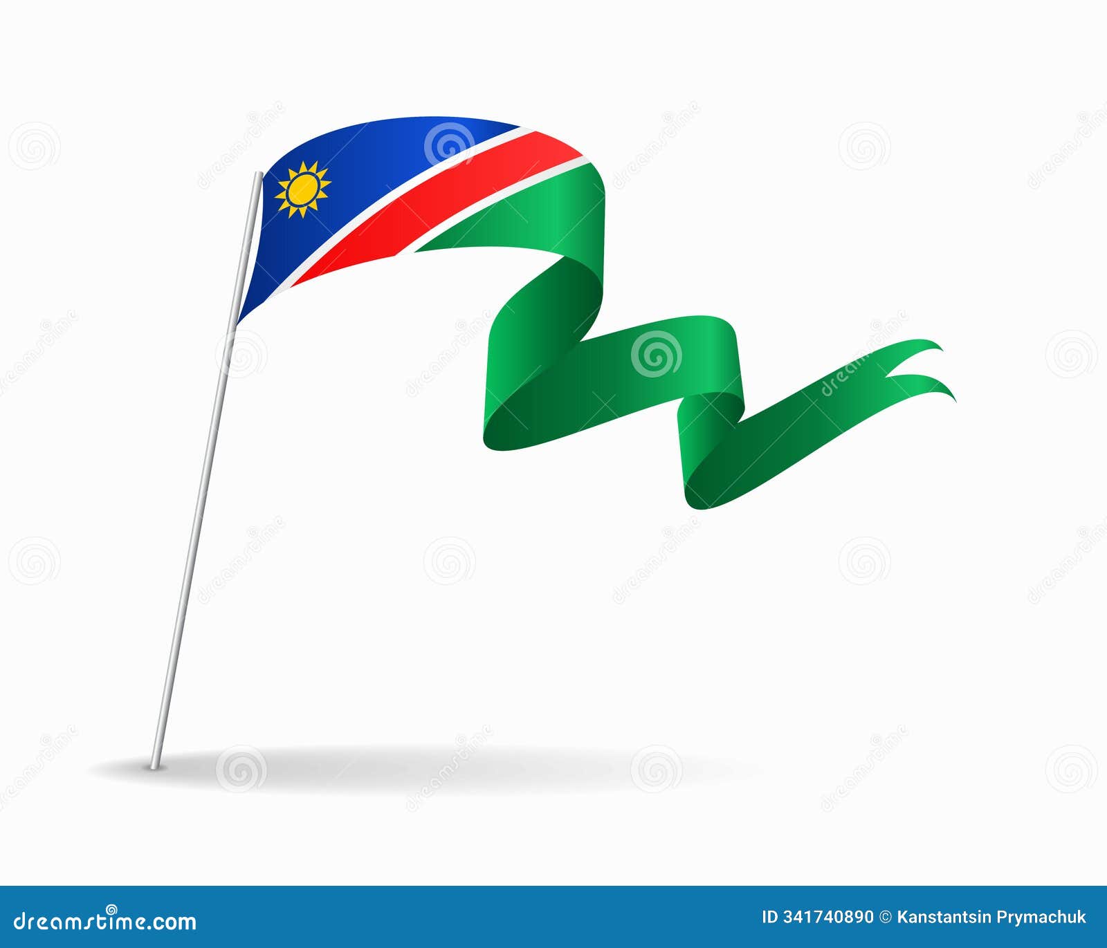 Namibian Flag Wavy Background Layout. Vector Illustration. Stock ...