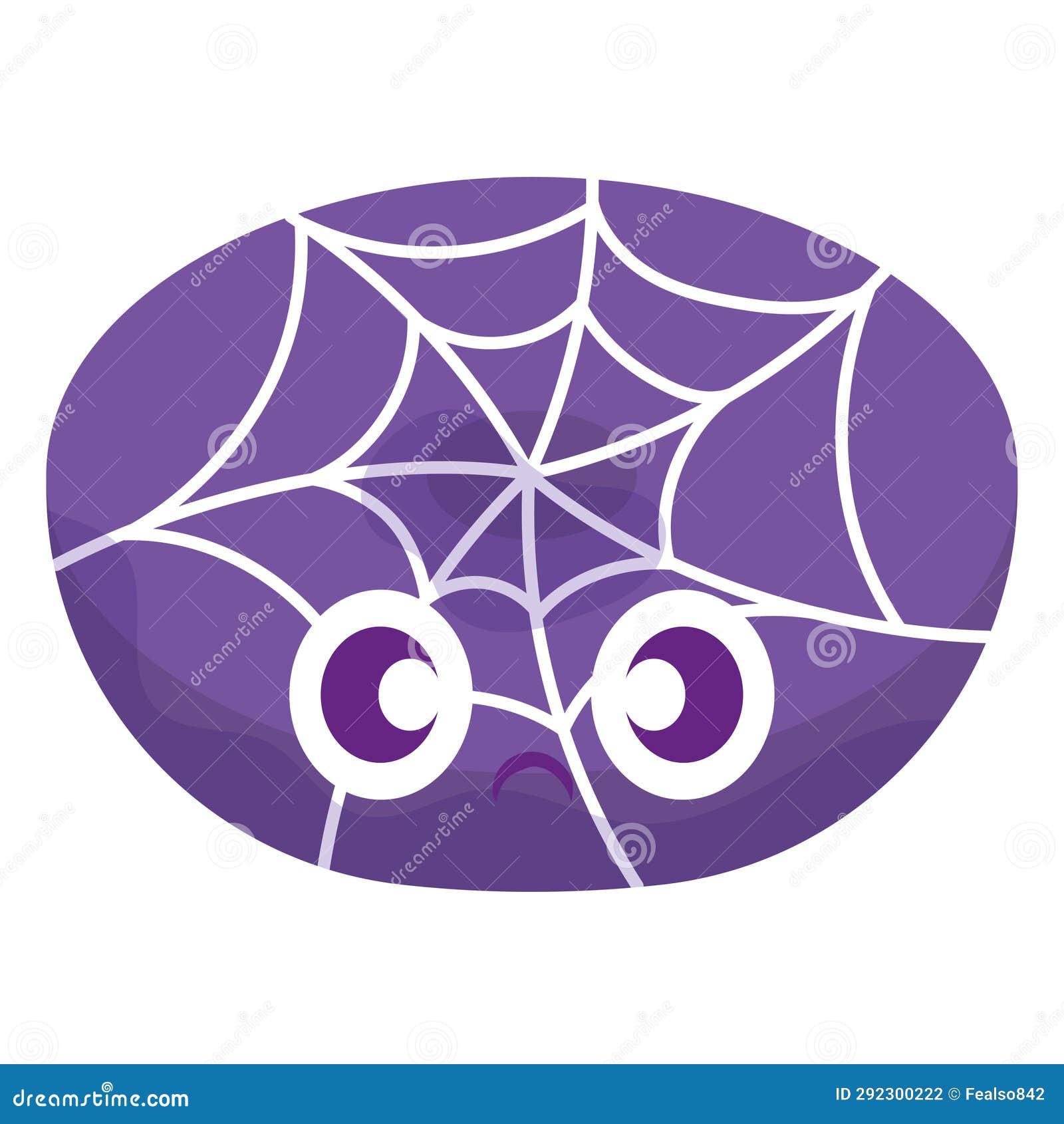 CUTE PURPLE GUMMY SPIDER WEB CANDY KAWAII for HALLOWEEN Stock Vector ...