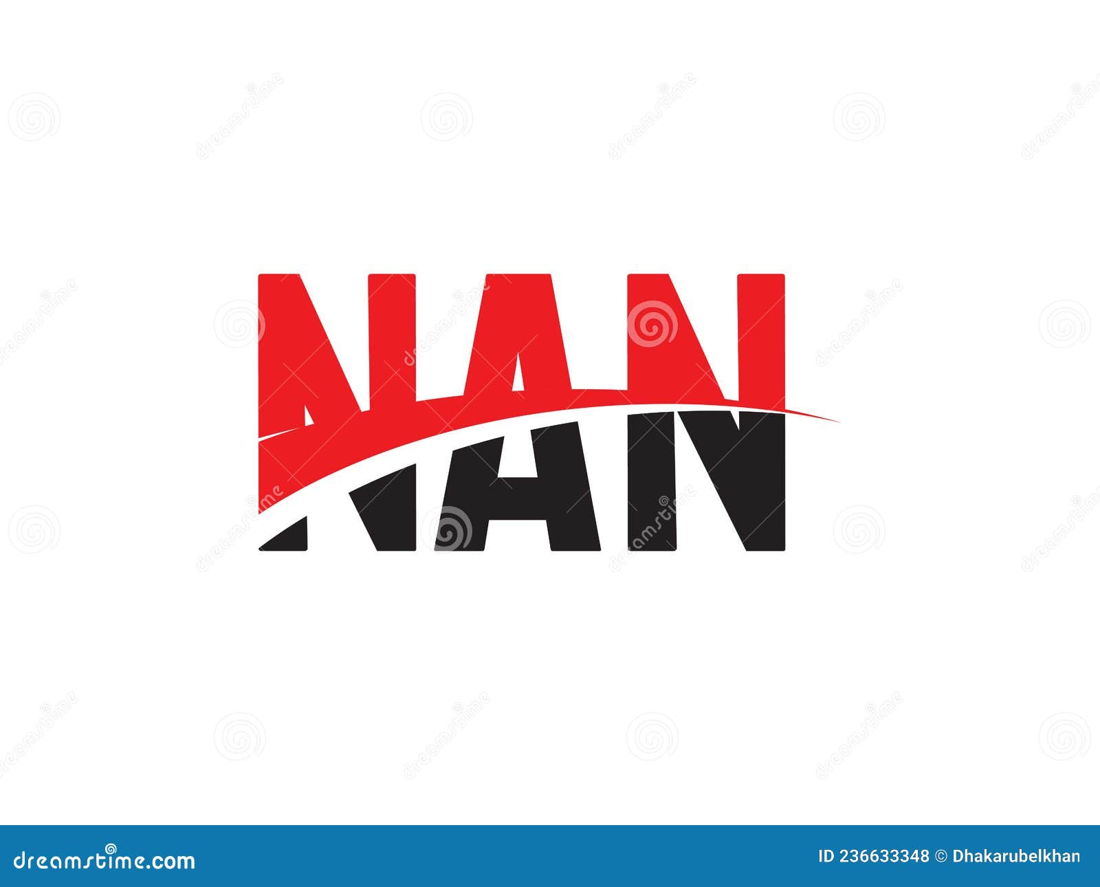 NAN Letter Initial Logo Design Vector Illustration Stock Vector ...