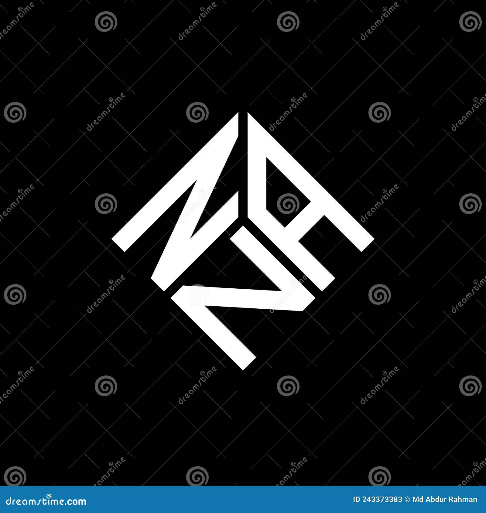 NAN Letter Logo Design on Black Background. NAN Creative Initials ...