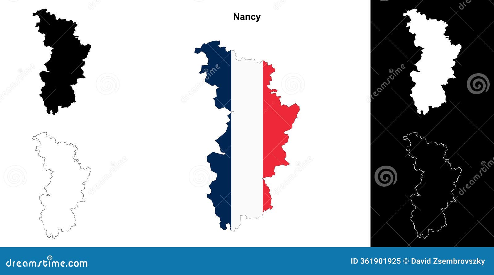 Nancy Outline Map Royalty-Free Stock Photo | CartoonDealer.com #361901925