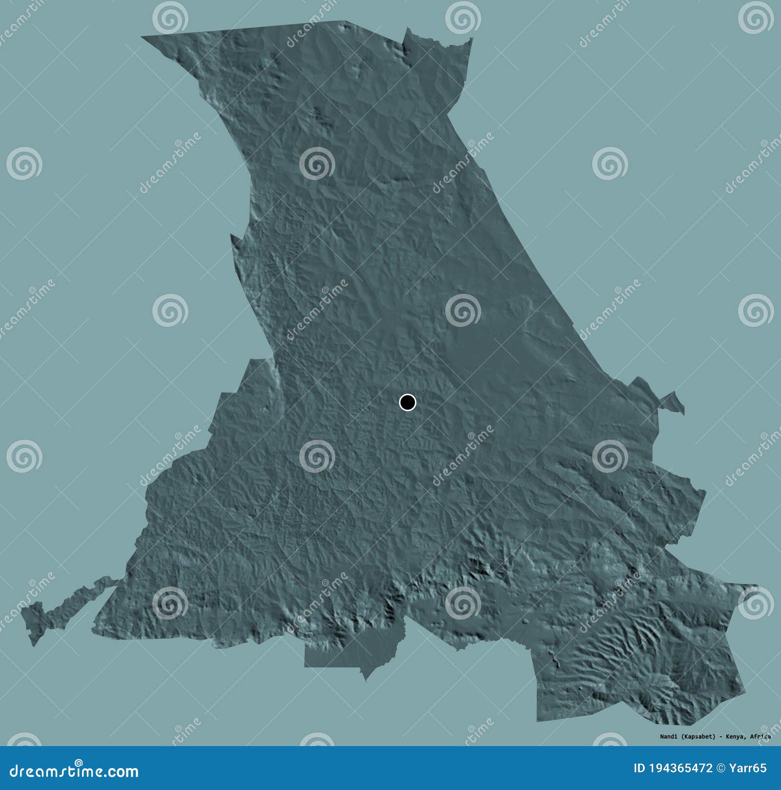 Nandi, County of Kenya, on Solid. Administrative Stock Illustration ...