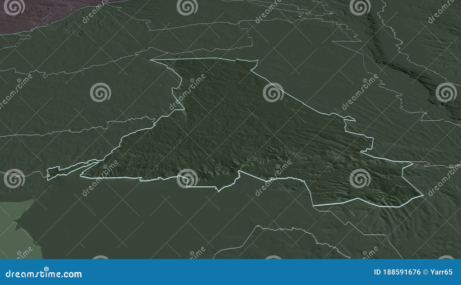 Nandi, Kenya - Outlined. Administrative Stock Illustration ...