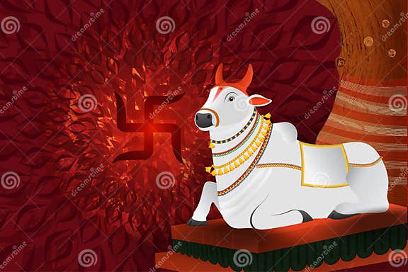 Indian God Lord Shiva Riding Nandi Stock Vector - Illustration of ...