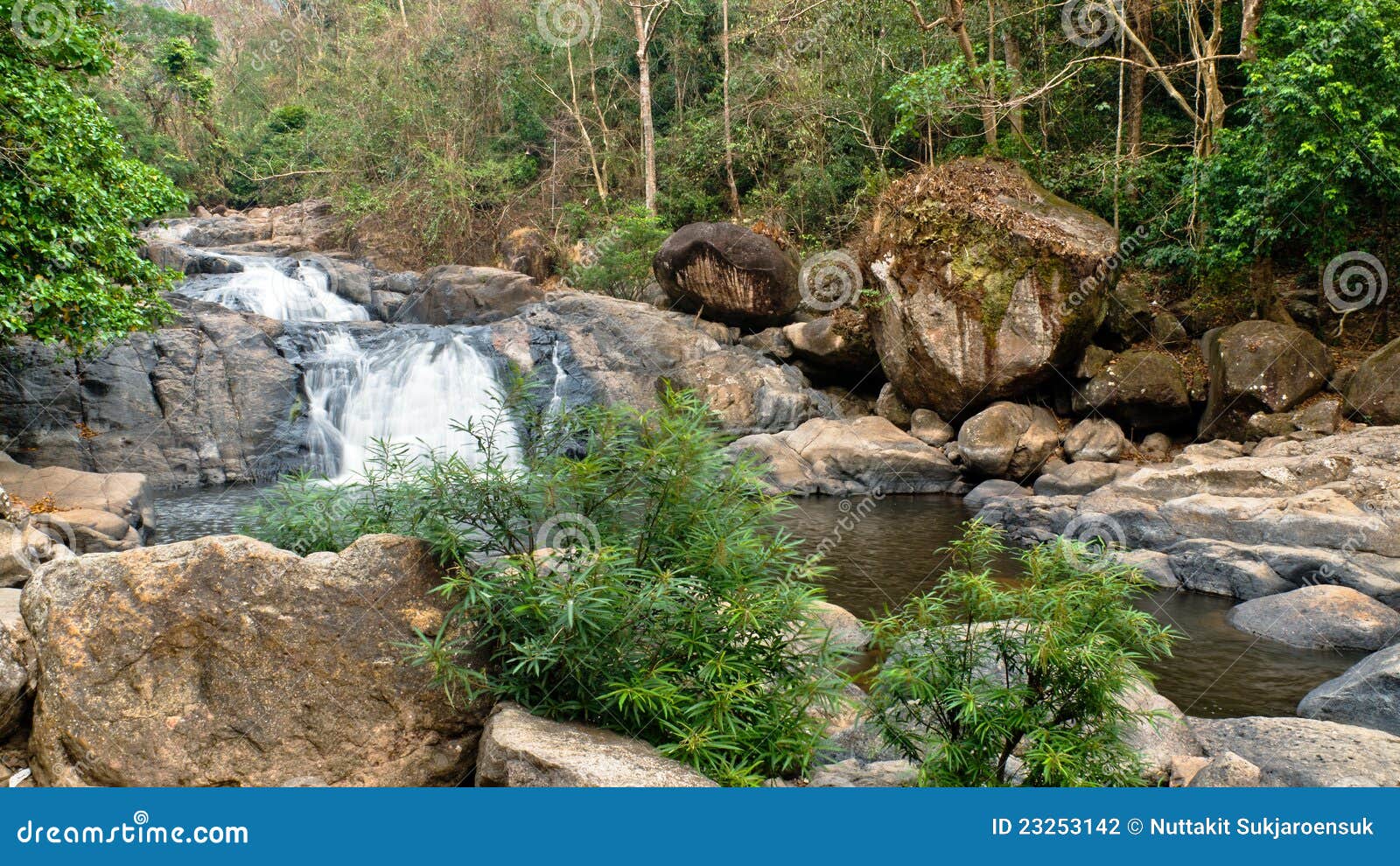 Nang Rong Waterfall stock photo. Image of landscape, outdoor - 23253142