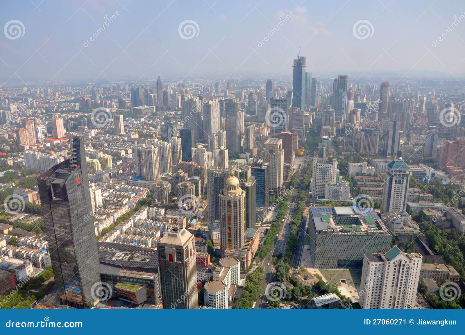 Nanjing Modern Skyline, China Editorial Photo - Image of nanjing, gulou ...