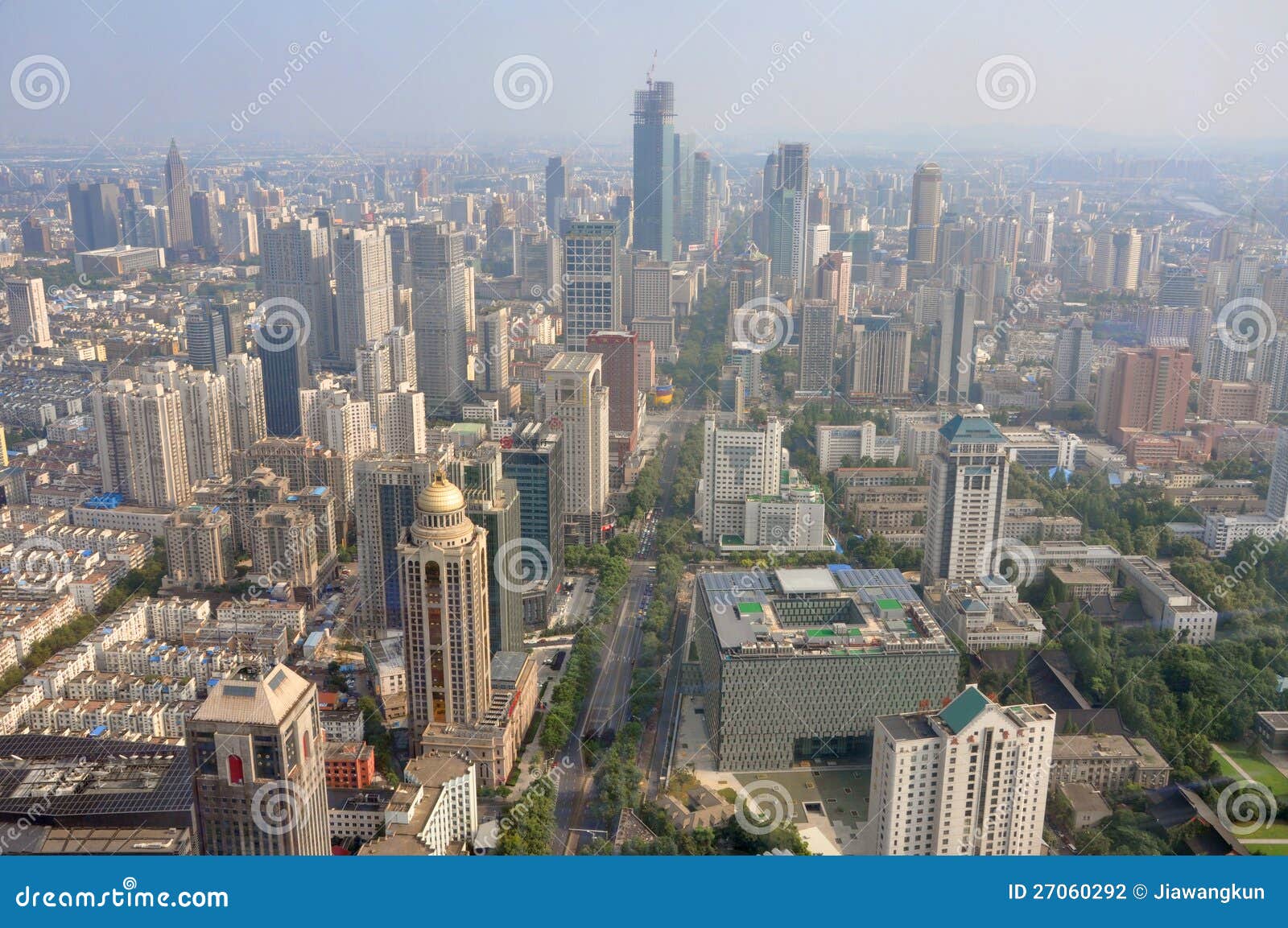 Nanjing Modern Skyline, China Editorial Photography - Image of center ...